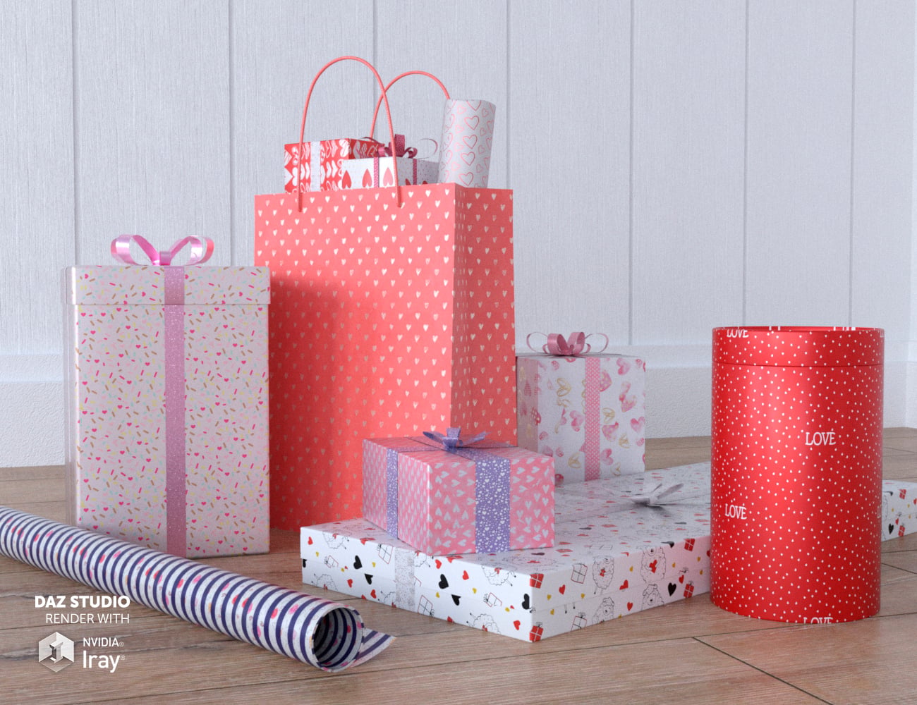 Wrapping Paper: Romantic | Daz 3D