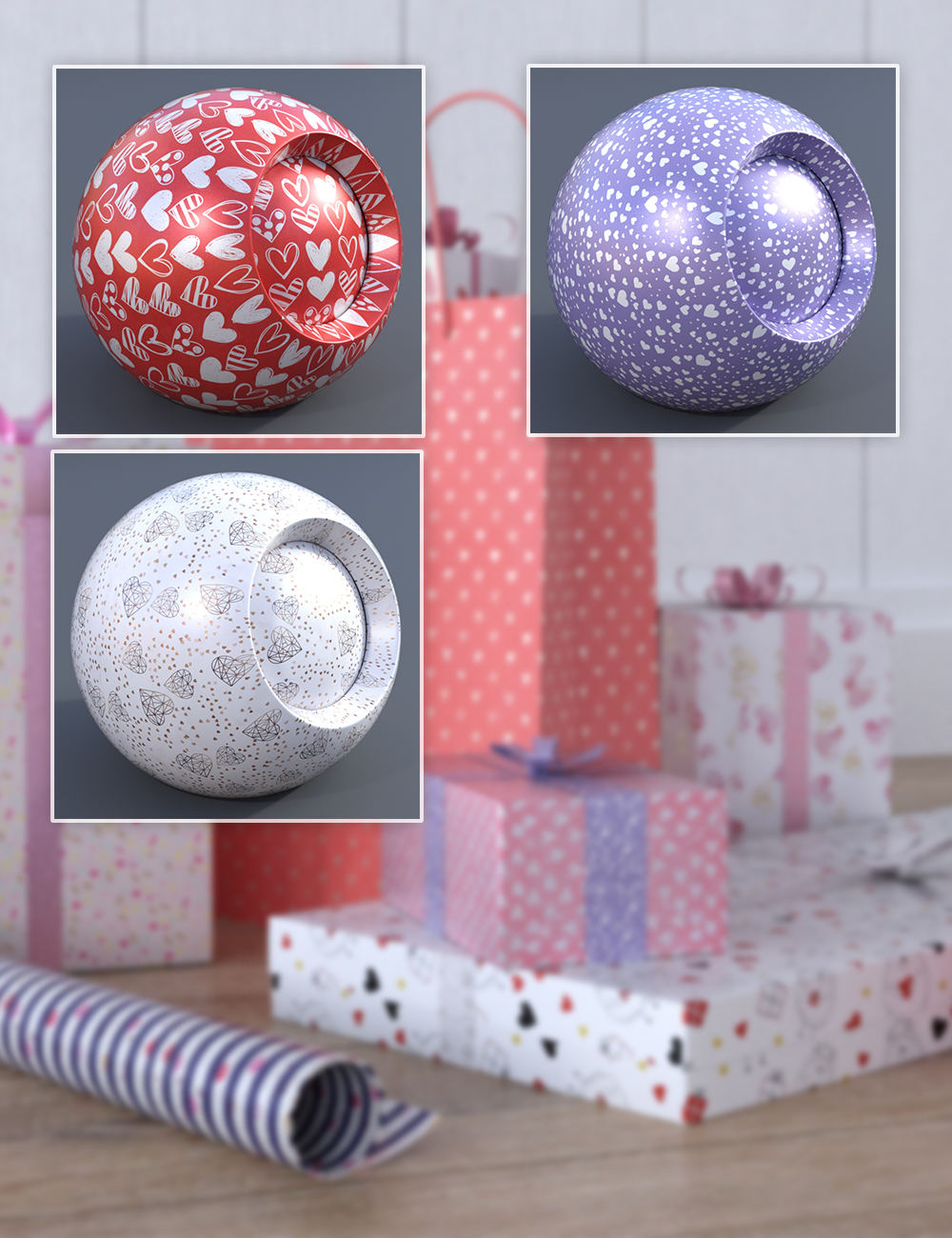 Wrapping Paper: Romantic | Daz 3D
