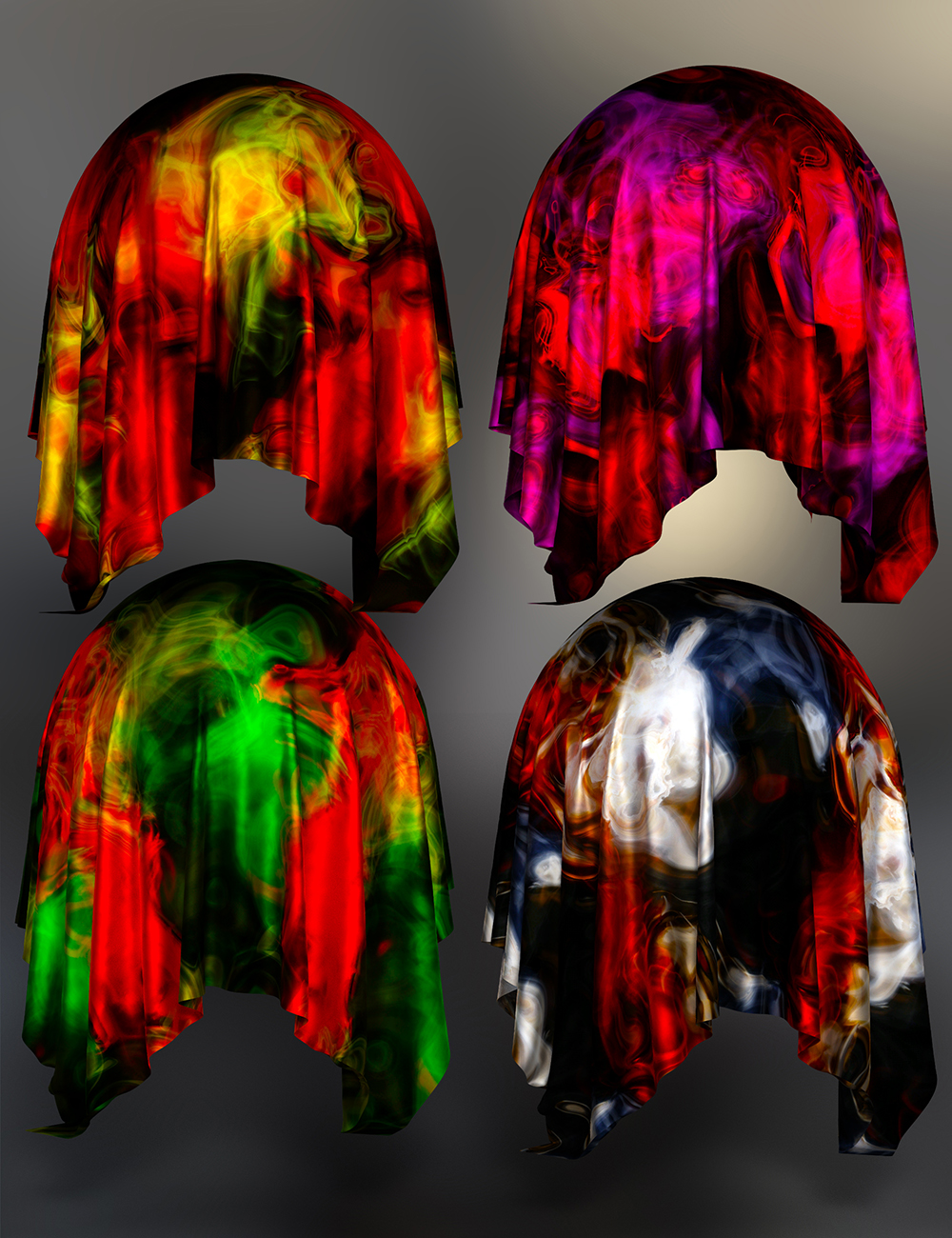 Abstract Silk Fabric Iray Shaders Vol 2 | Daz 3D