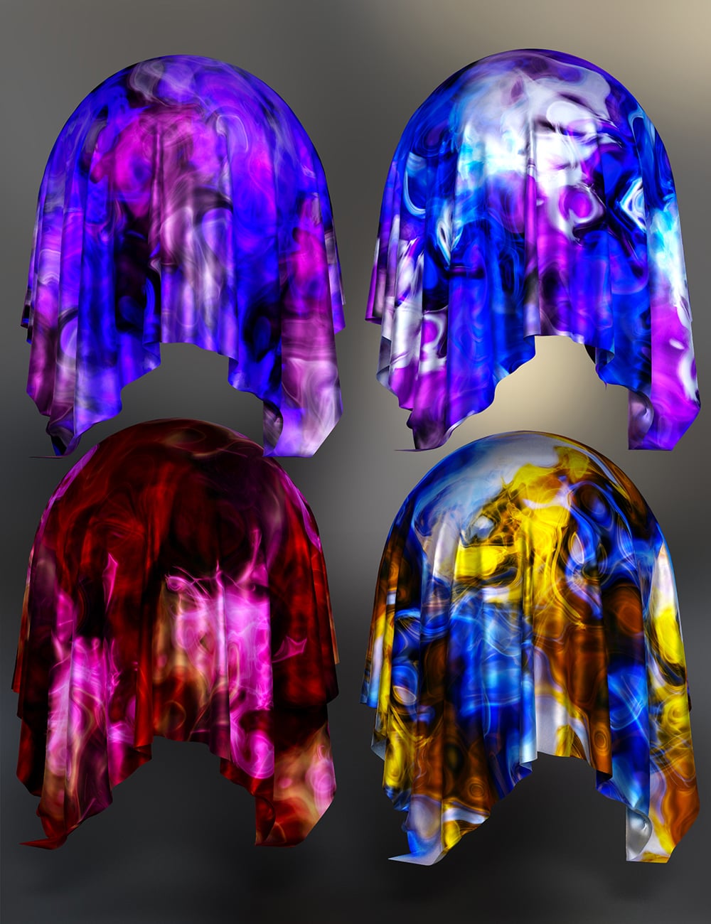 Abstract Silk Fabric Iray Shaders Vol 2 | Daz 3D