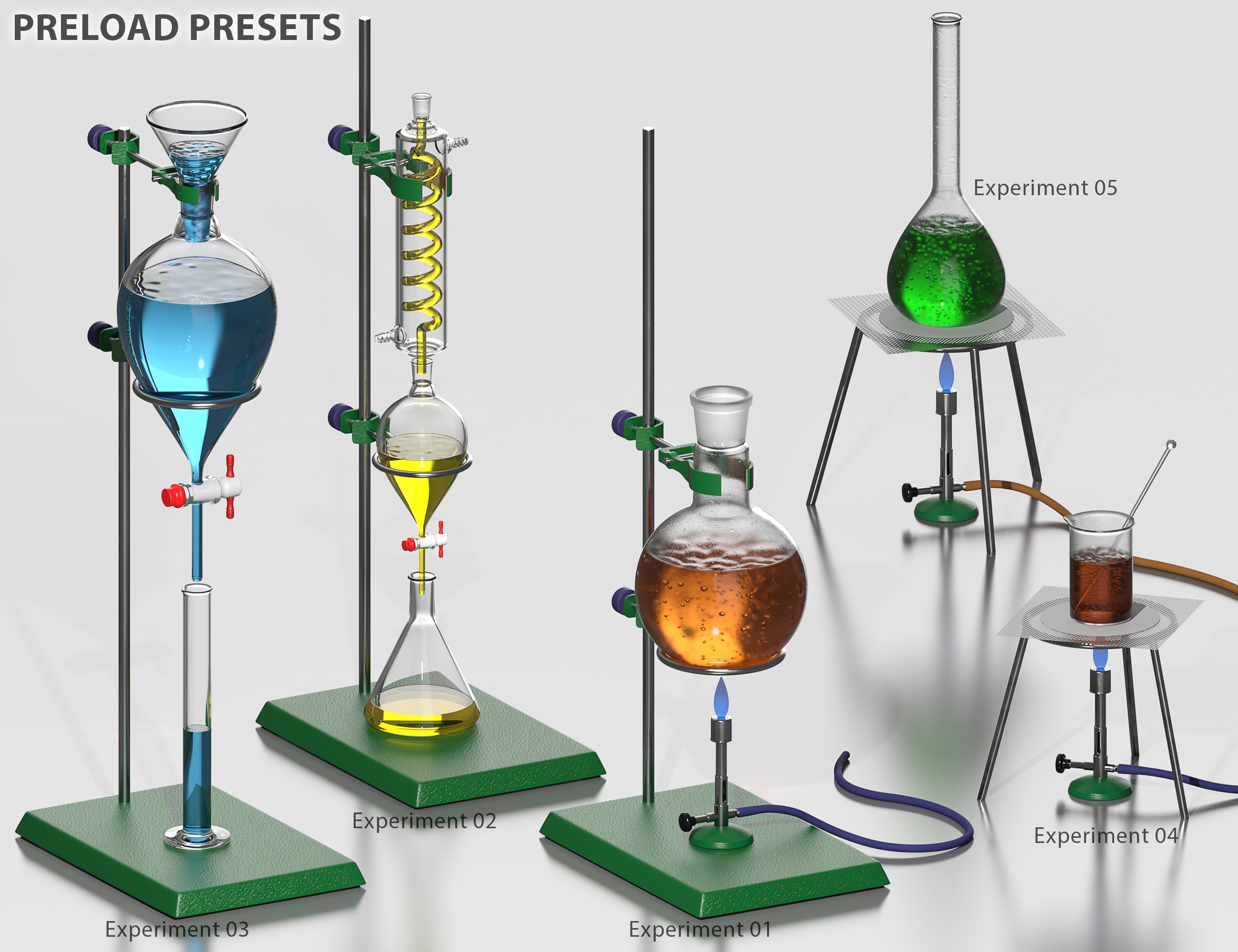 DD Science Lab Glassware | Daz 3D