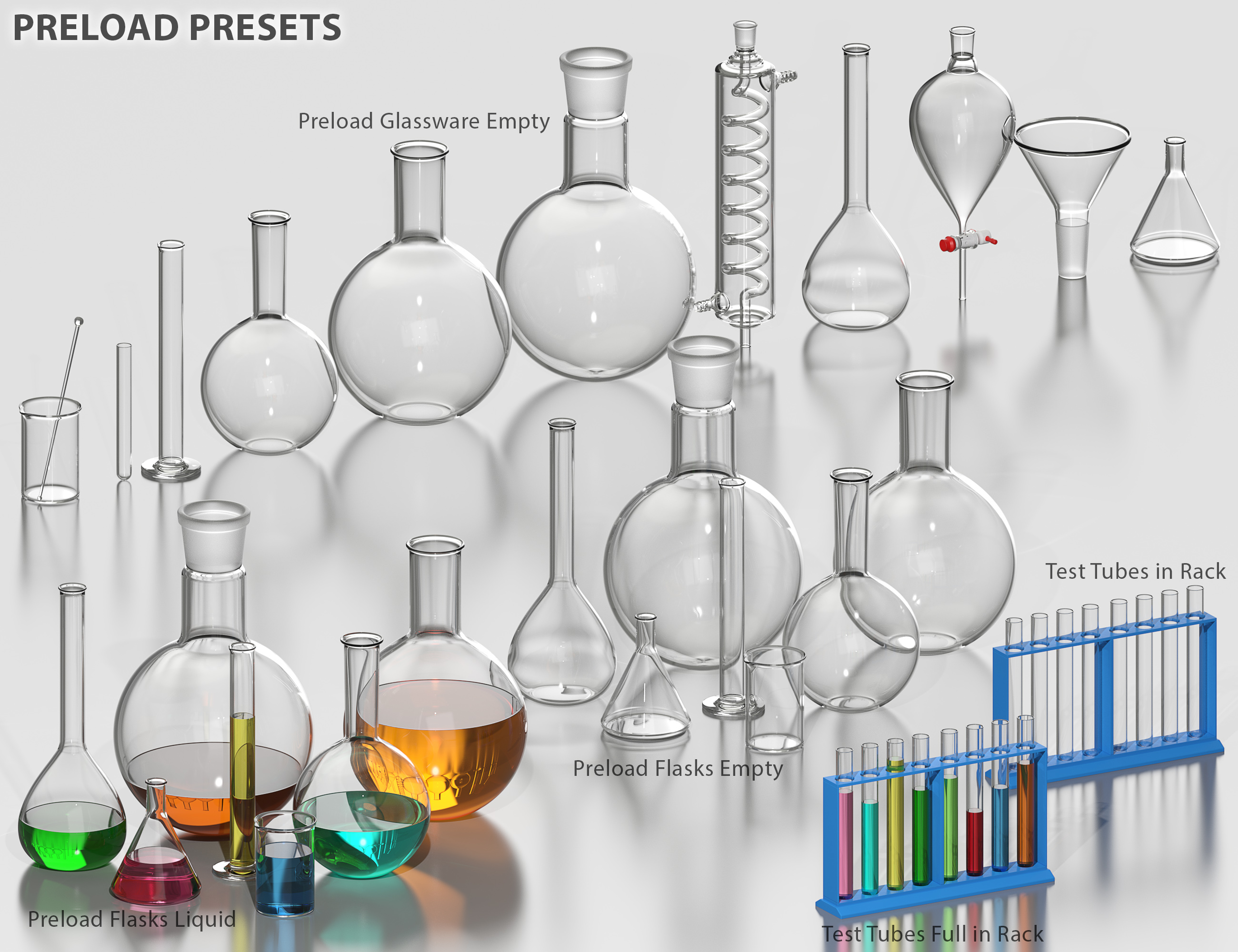 DD Science Lab Glassware | Daz 3D