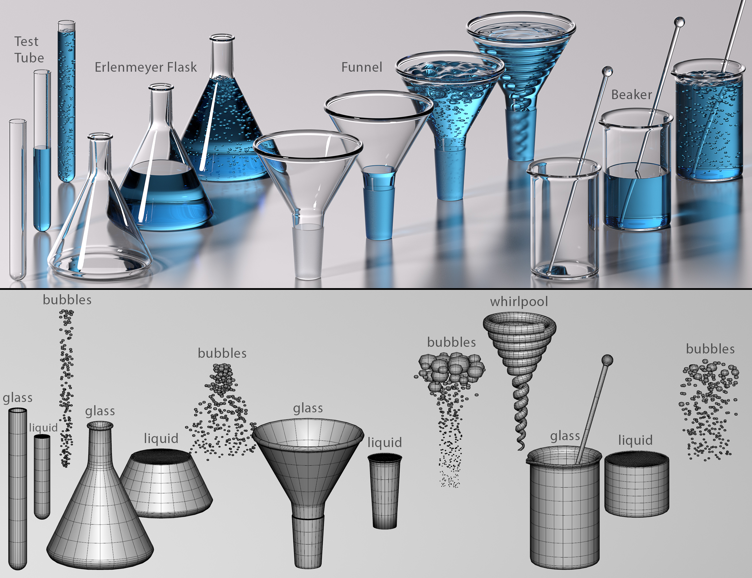 DD Science Lab Glassware | Daz 3D