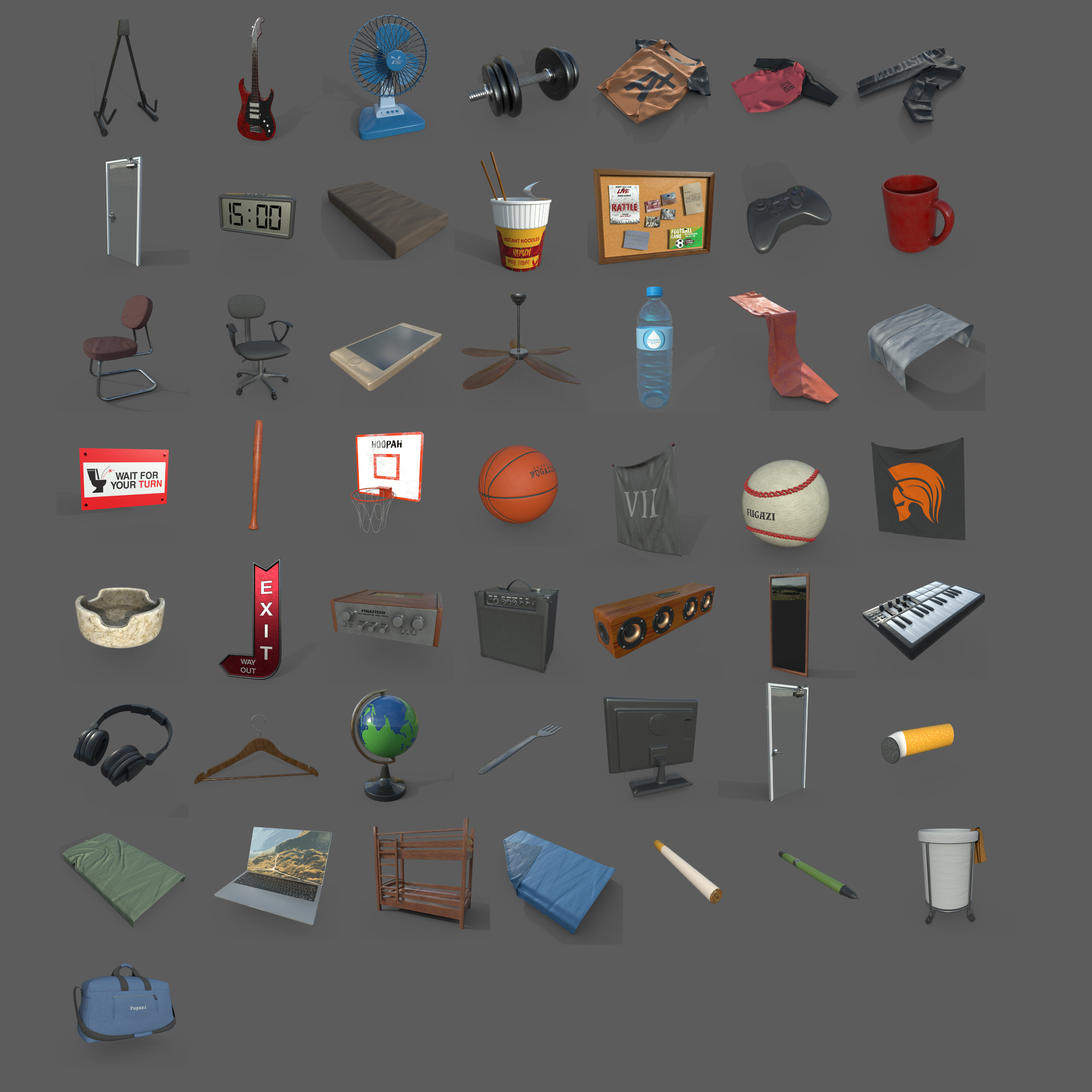 FG Cluttered Dorm | Daz 3D