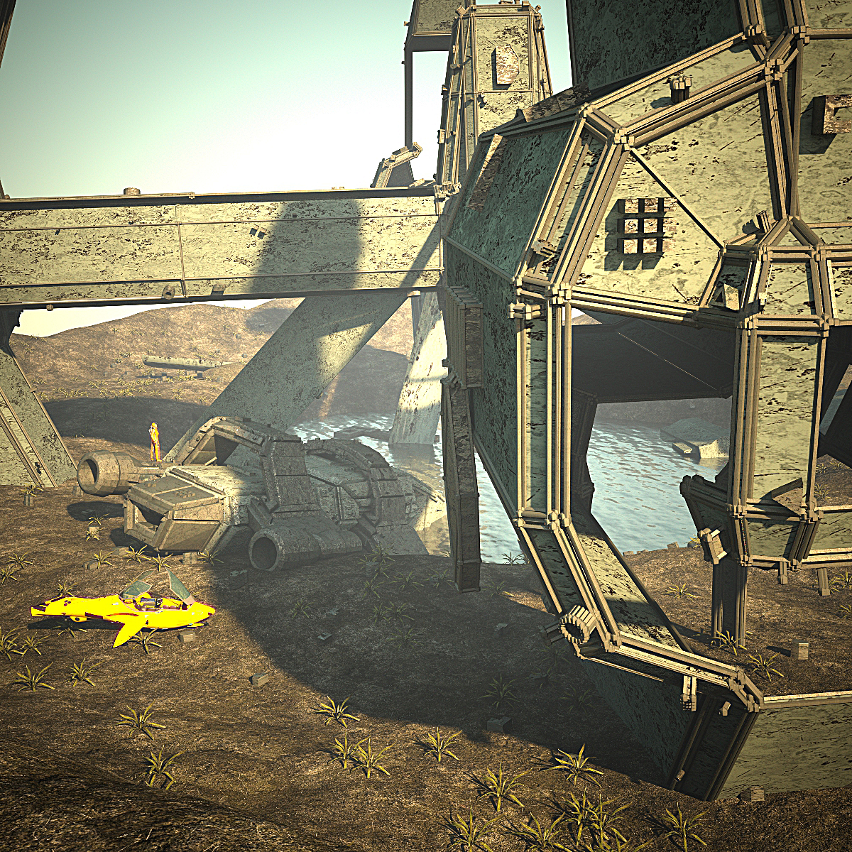 Cargo Ship Fallen | Daz 3D