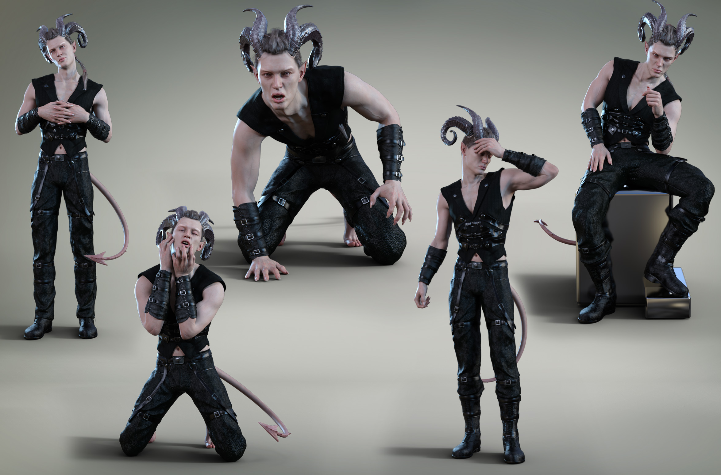 Z Tormented Soul Poses and Expressions for Torment 8.1 | Daz 3D