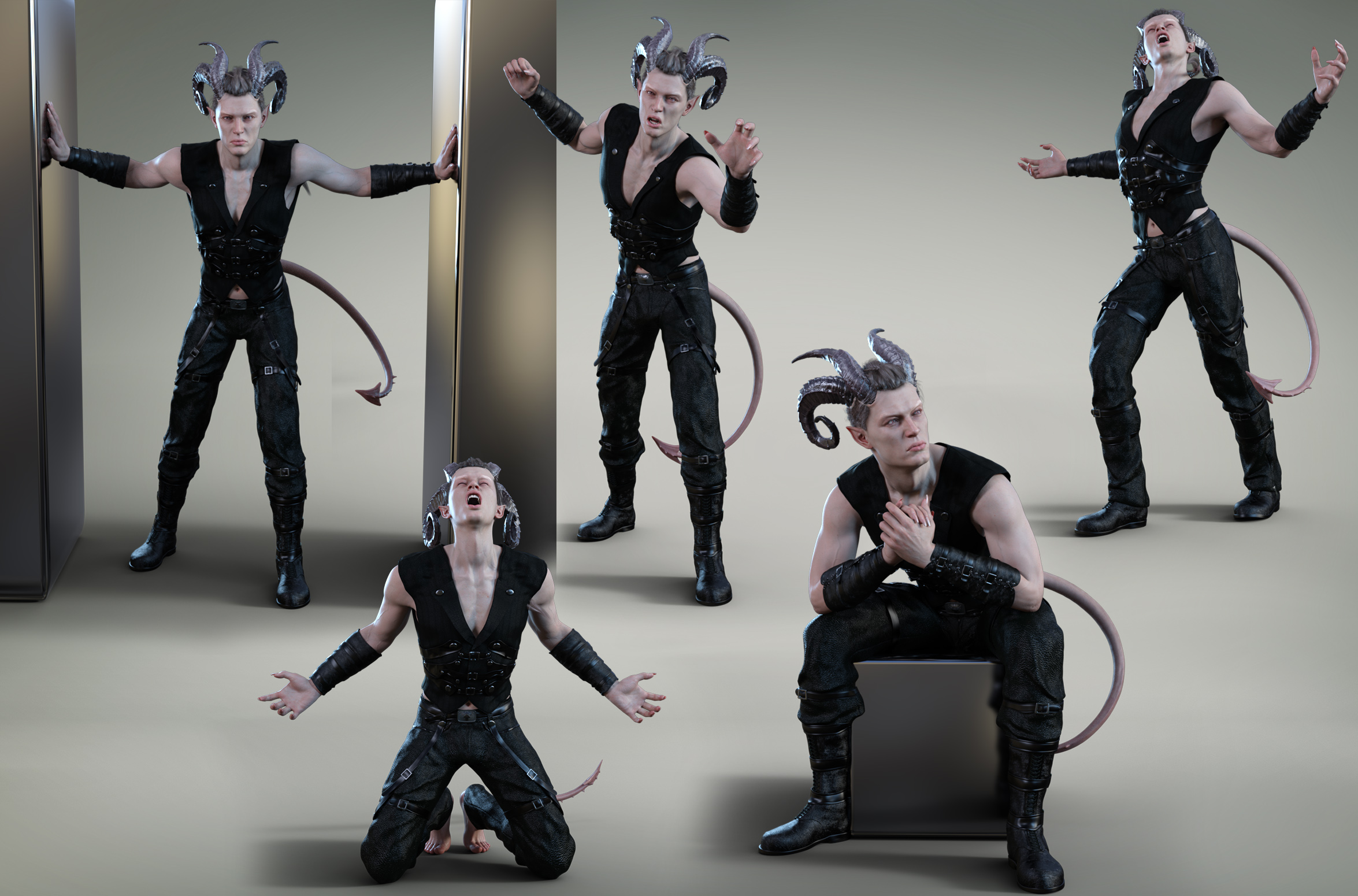 Z Tormented Soul Poses and Expressions for Torment 8.1 | Daz 3D