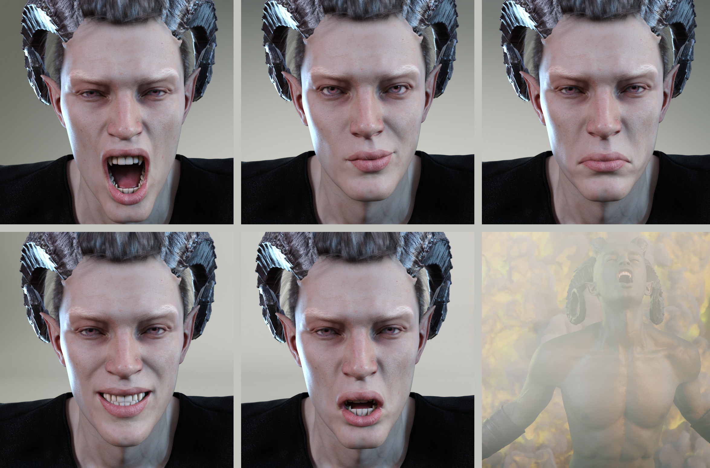 Z Tormented Soul Poses and Expressions for Torment 8.1 | Daz 3D