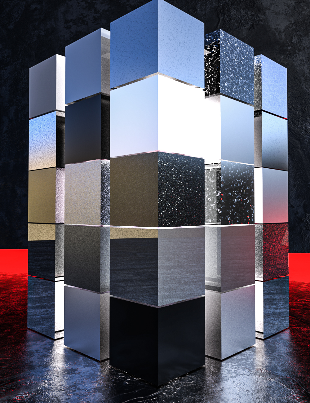 Iray Hard Surface Shaders Volume One 52 Shades Of Grey | Daz 3D