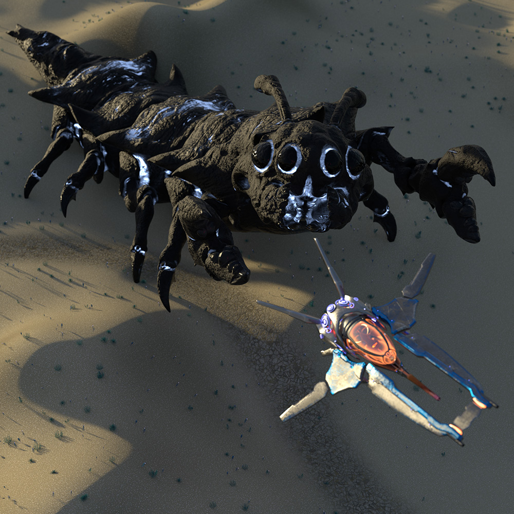 Chthonic Burrower HD | Daz 3D