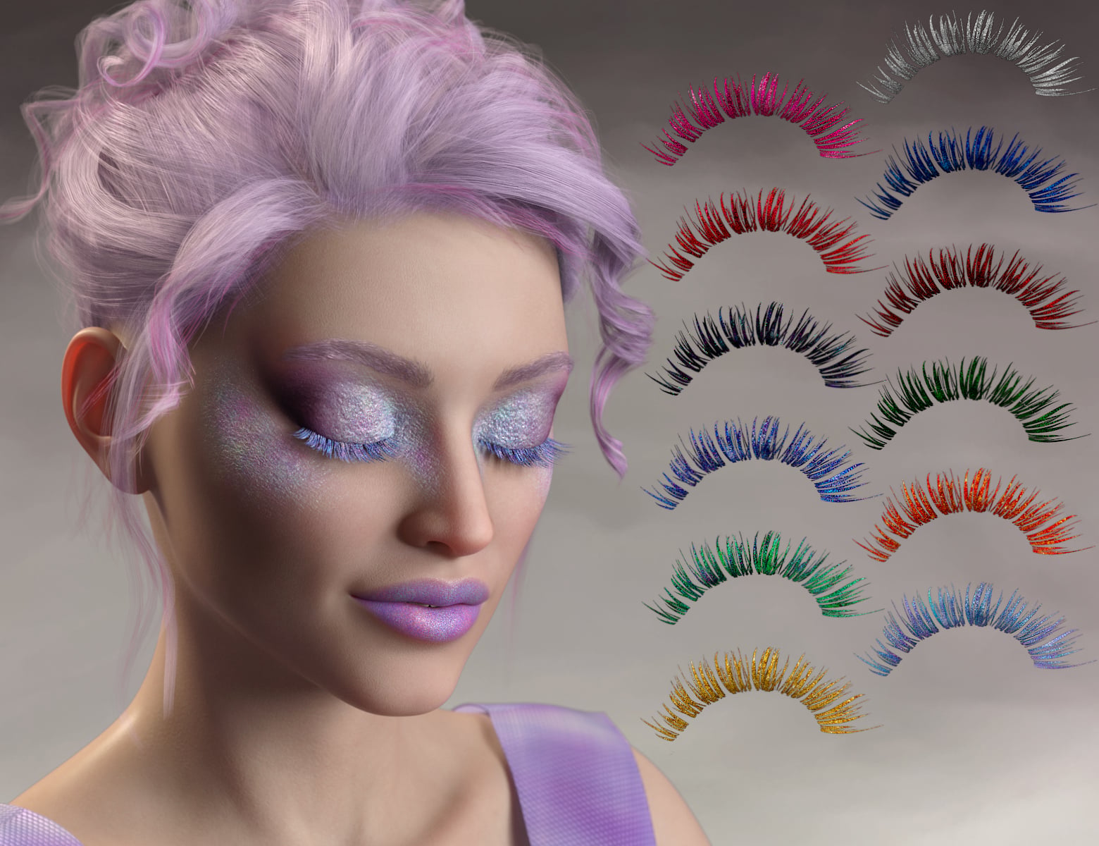 Simple Lashes Merchant Resource for Genesis 8.1 | Daz 3D