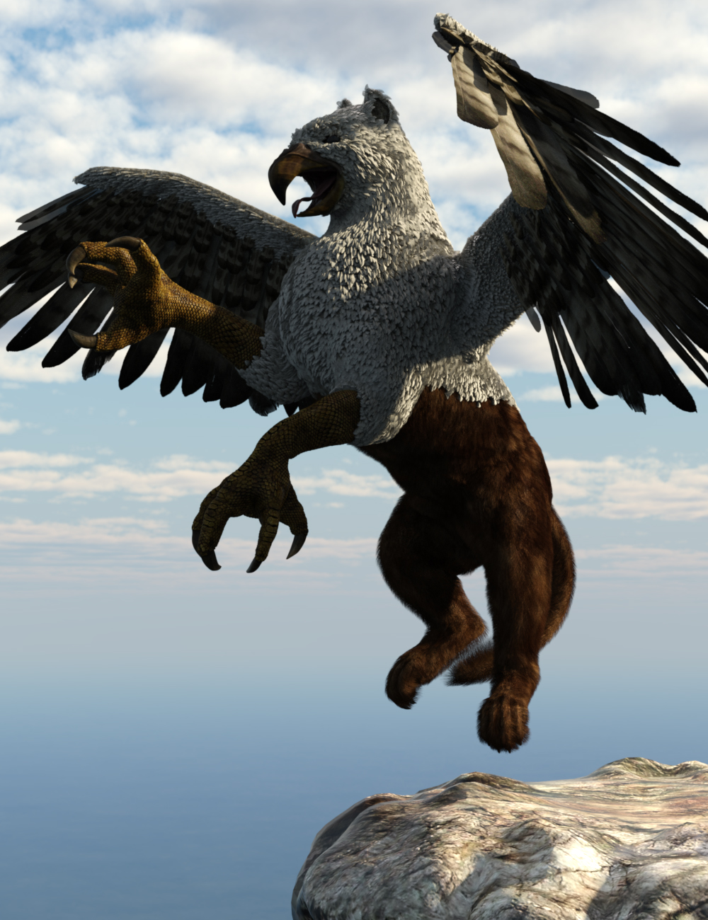 Grypho Hierarchical Poses for the Griffin | Daz 3D