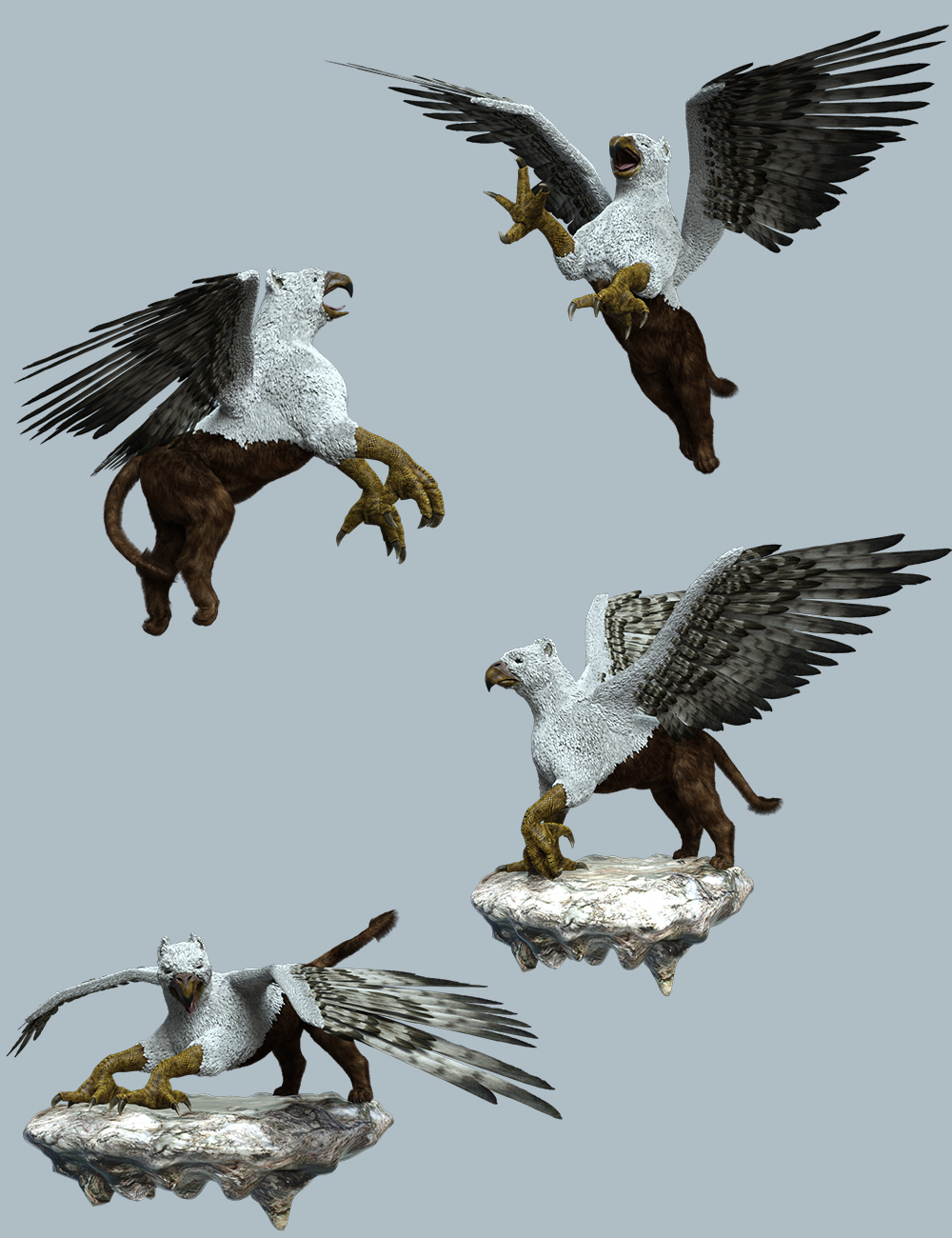 Grypho Hierarchical Poses for the Griffin | Daz 3D