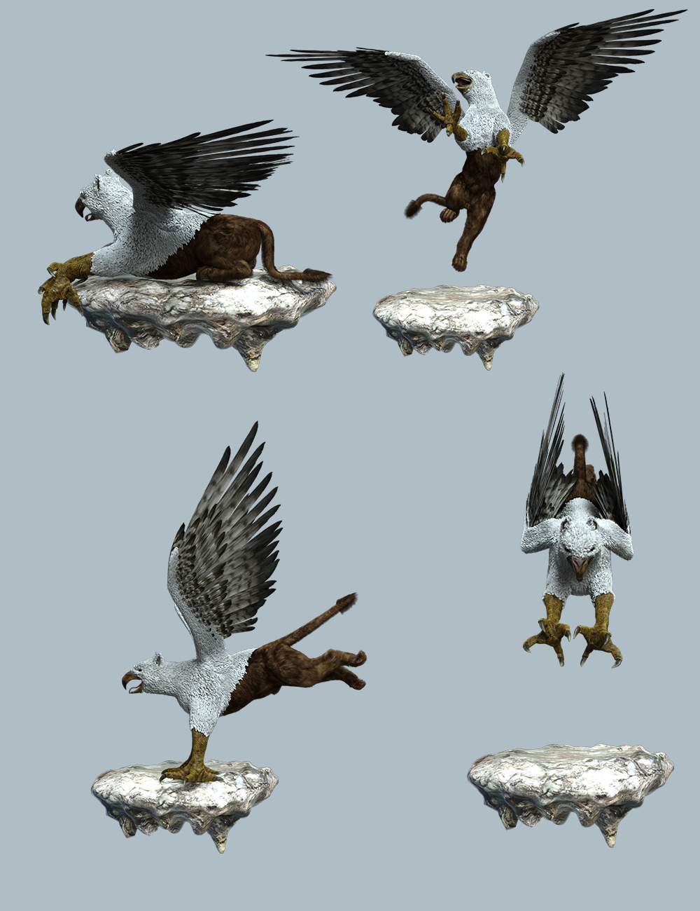 Grypho Hierarchical Poses for the Griffin | Daz 3D