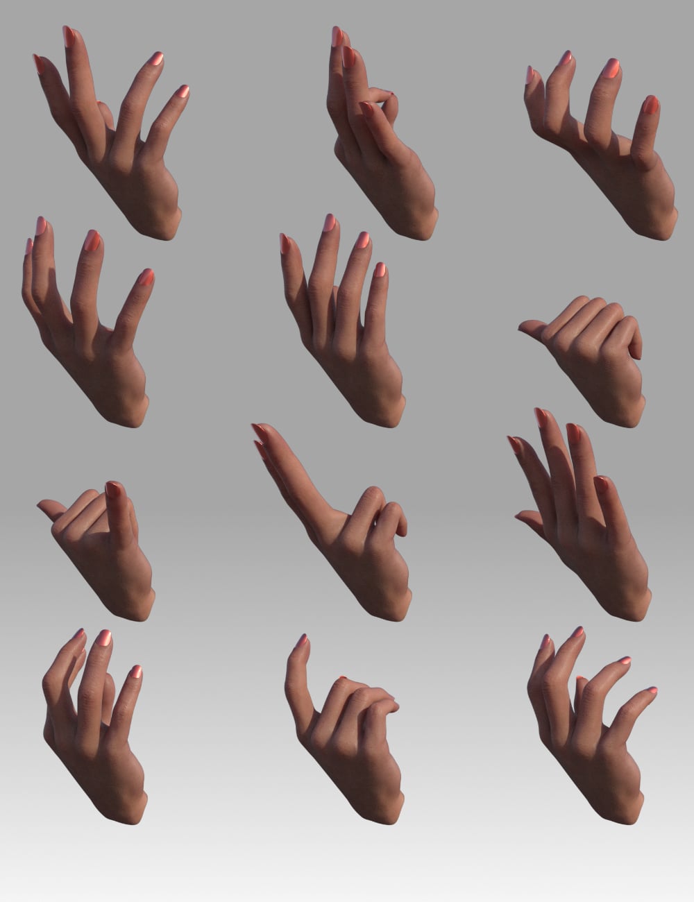 FG Hand Poses for Genesis 8 Female | Daz 3D