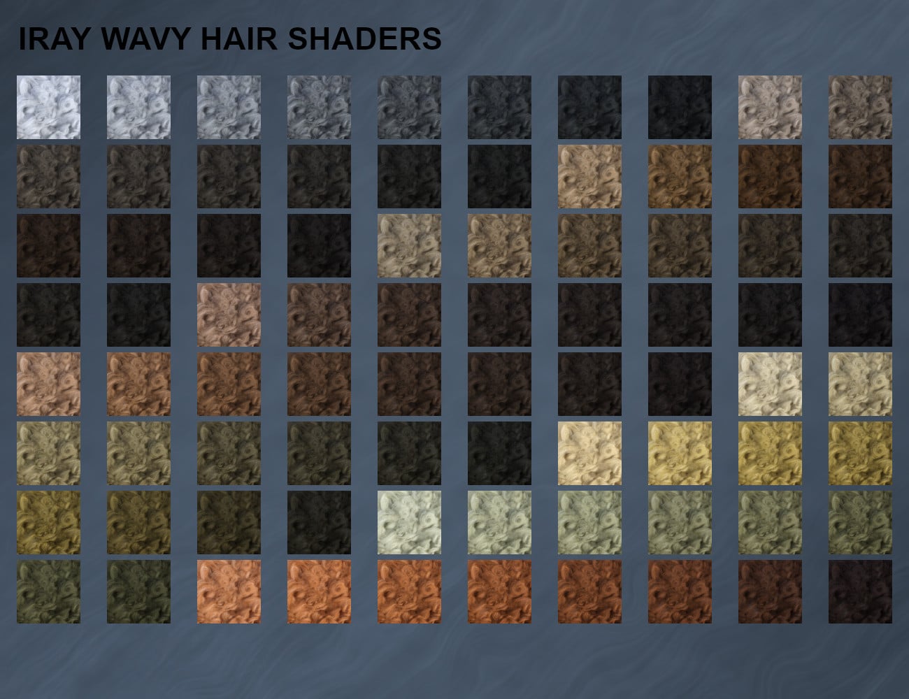 FSL Realistic Hair Shaders for Iray and Filament | Daz 3D