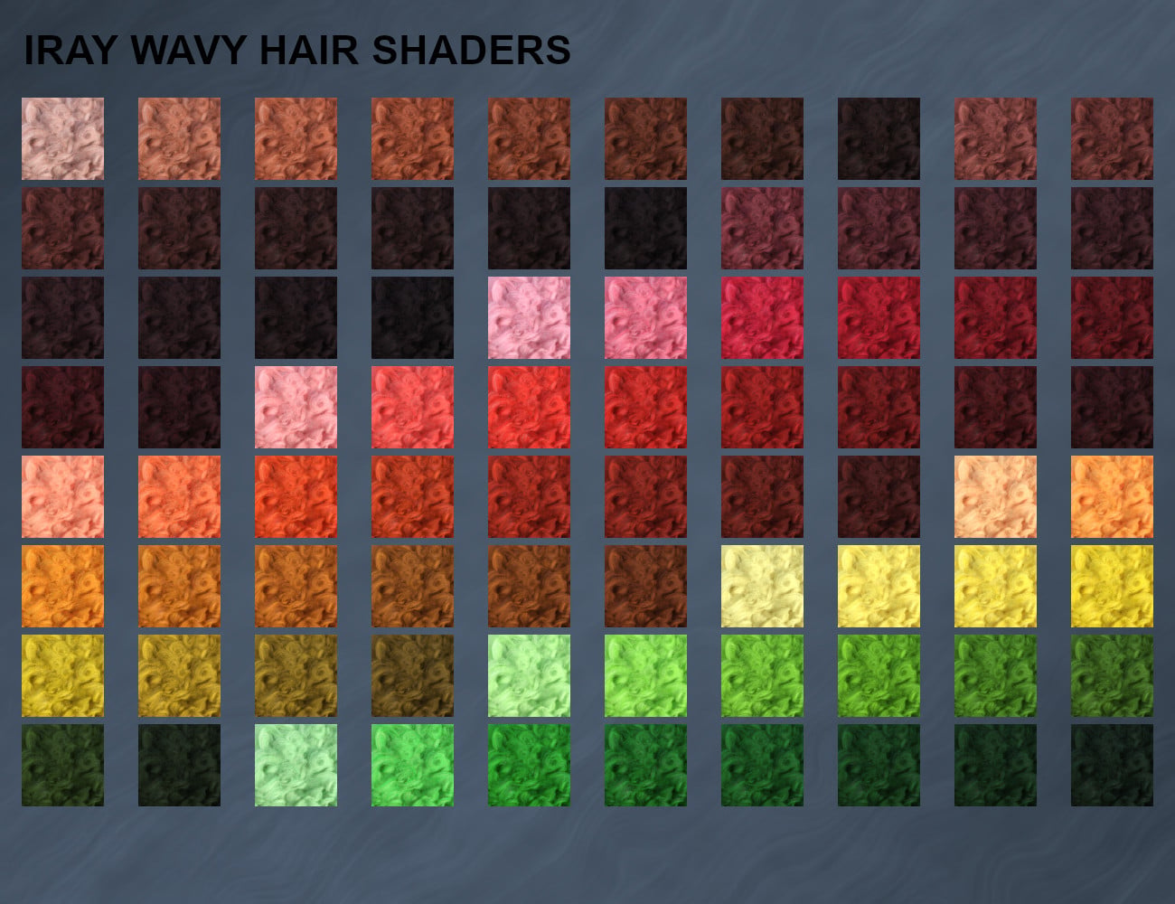 FSL Realistic Hair Shaders for Iray and Filament | Daz 3D
