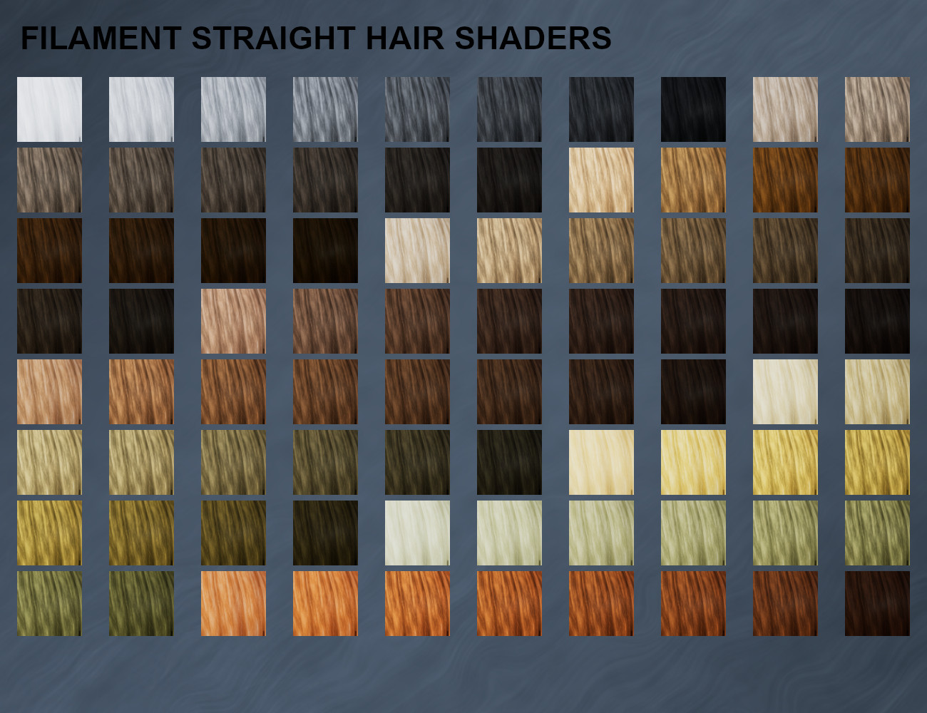 FSL Realistic Hair Shaders for Iray and Filament | Daz 3D