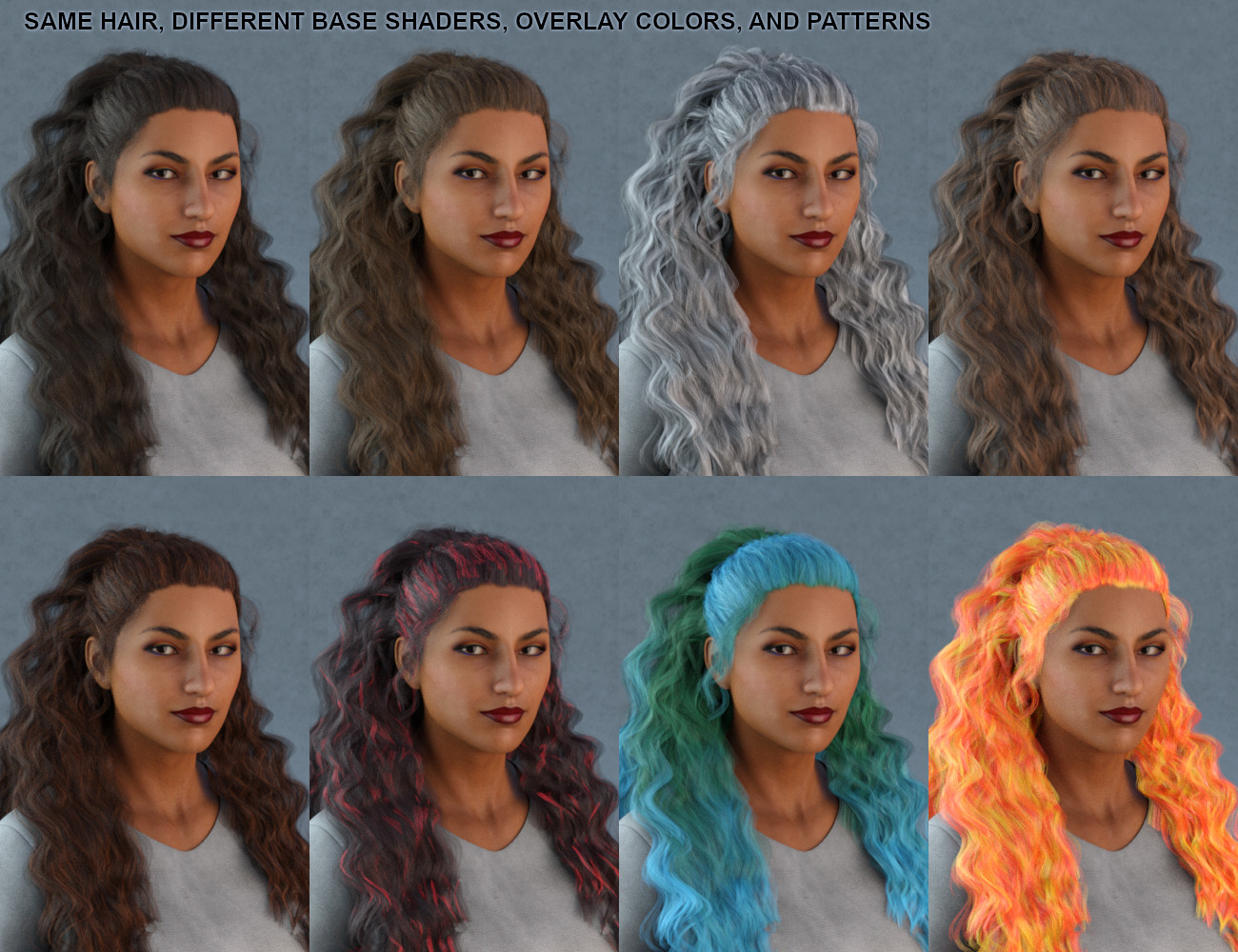 FSL Realistic Hair Shaders for Iray and Filament | Daz 3D