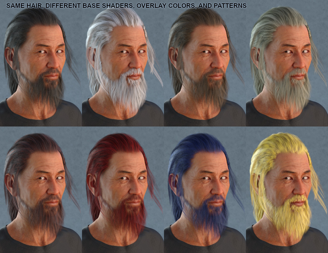 FSL Realistic Hair Shaders for Iray and Filament | Daz 3D