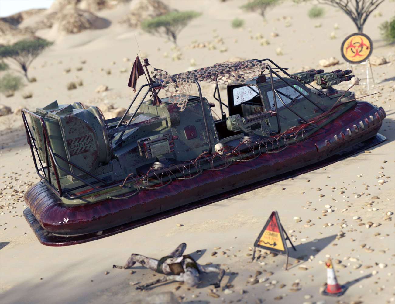 Z Rescue Hovercraft | Daz 3D