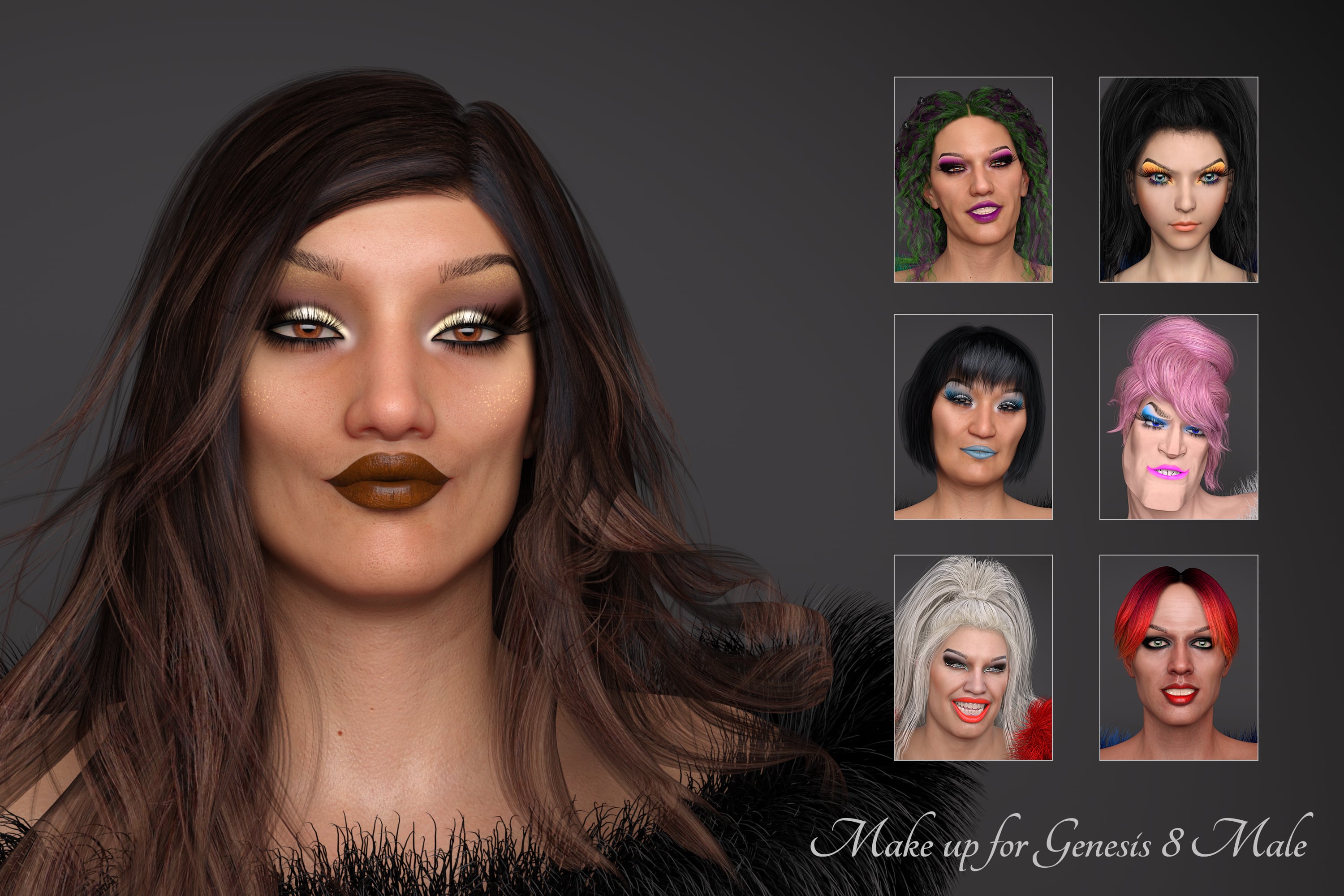Drag Queen Outfit for Genesis 8 Males | Daz 3D