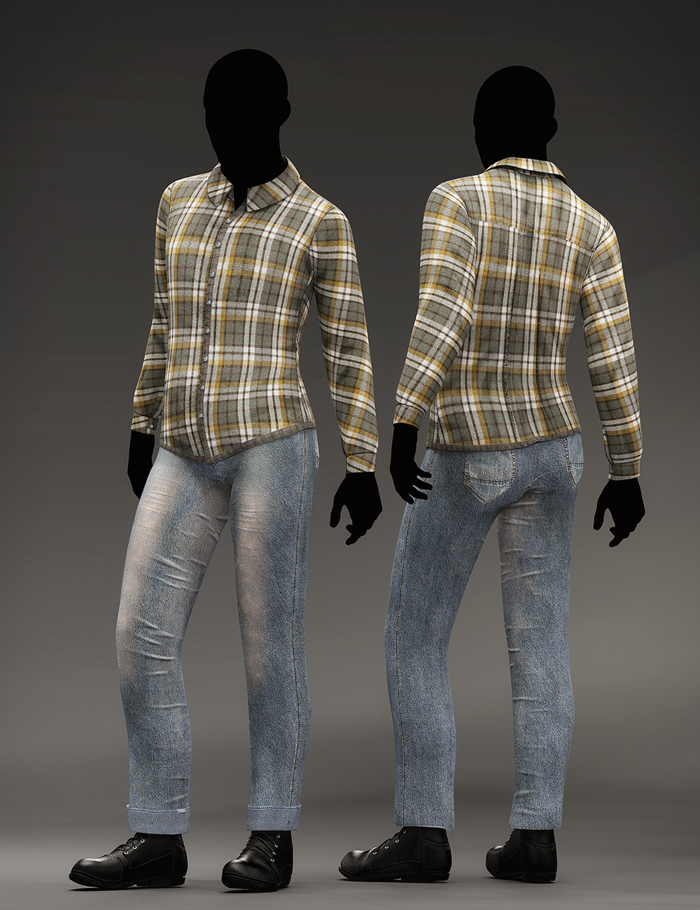 dForce Casual Flannel Textures | Daz 3D