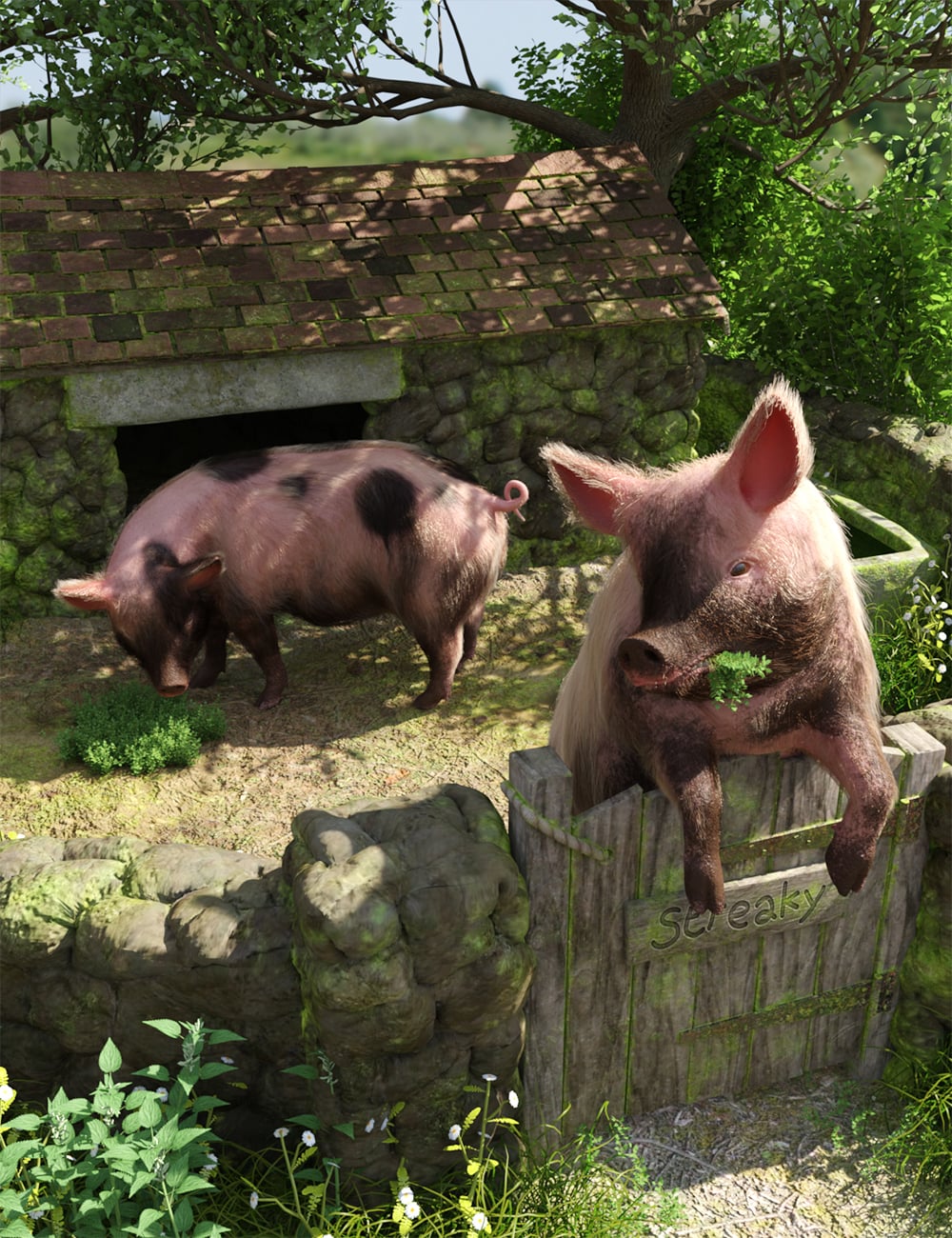 LoREZ Pig 2 Bundle | Daz 3D