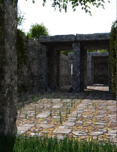 Path Between Walls | Daz 3D