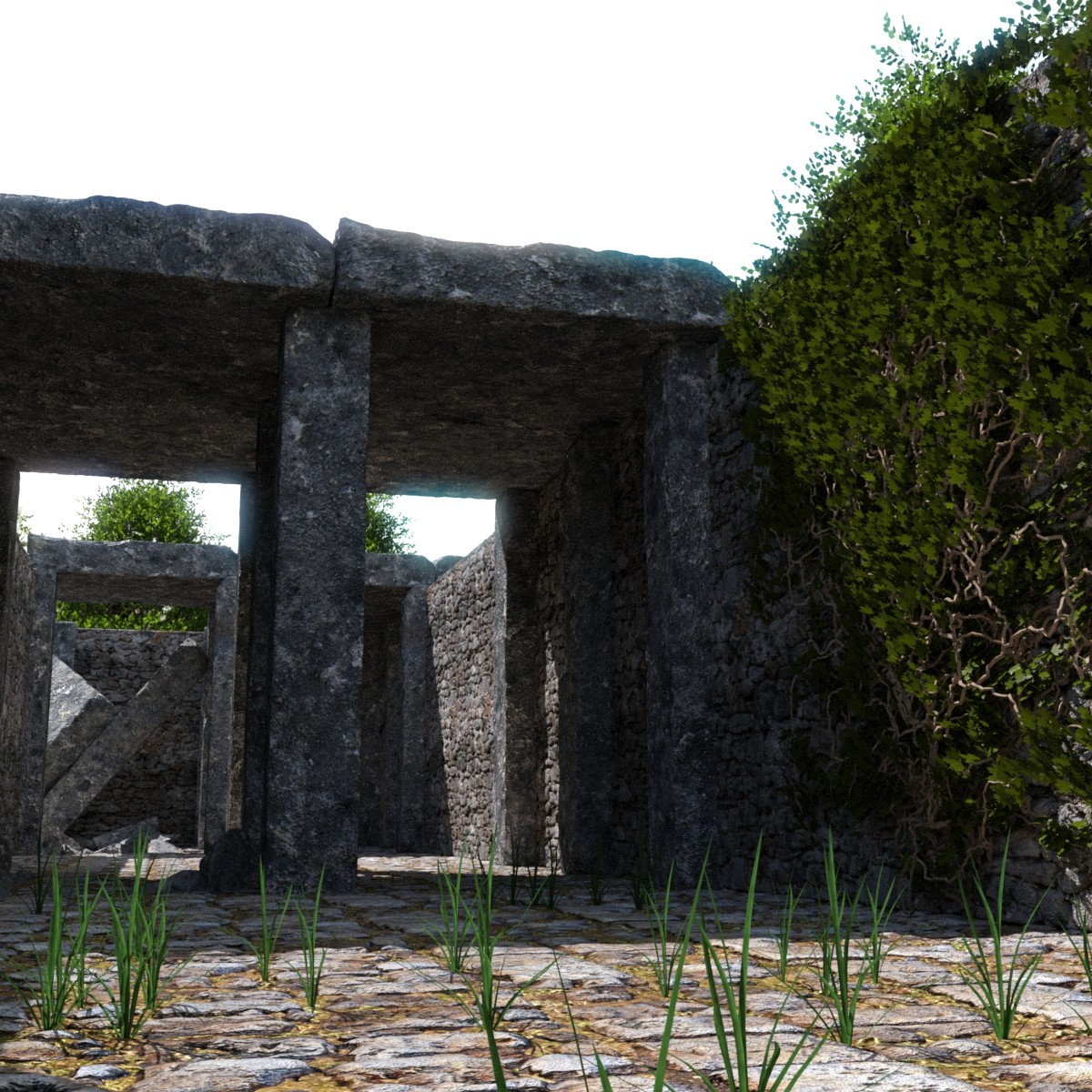 Path Between Walls | Daz 3D