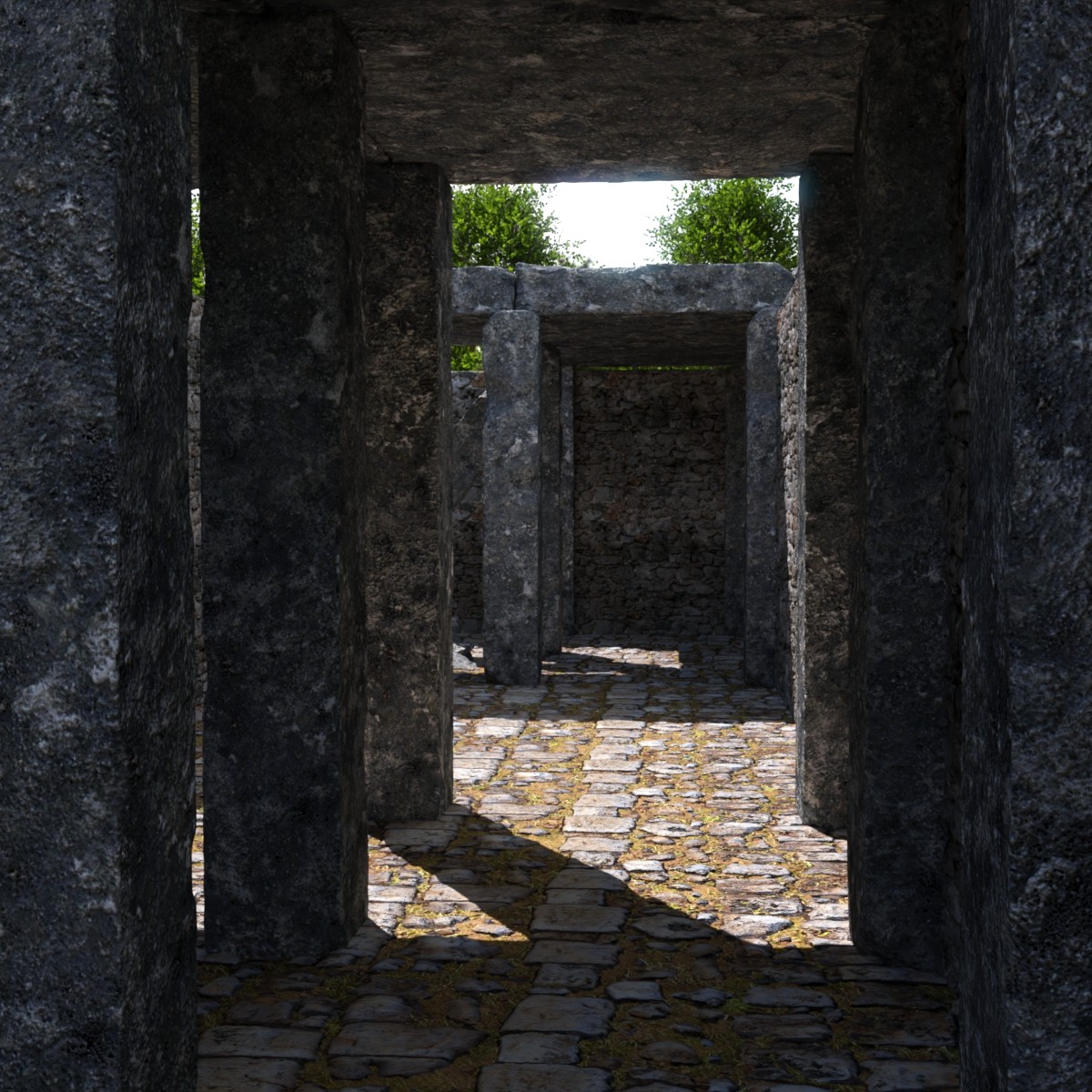 Path Between Walls | Daz 3D