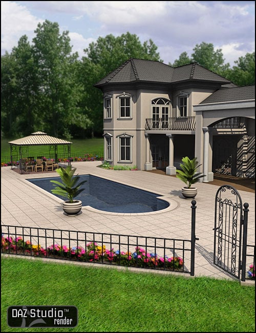 Dream Home: Yard and Pool | Daz 3D