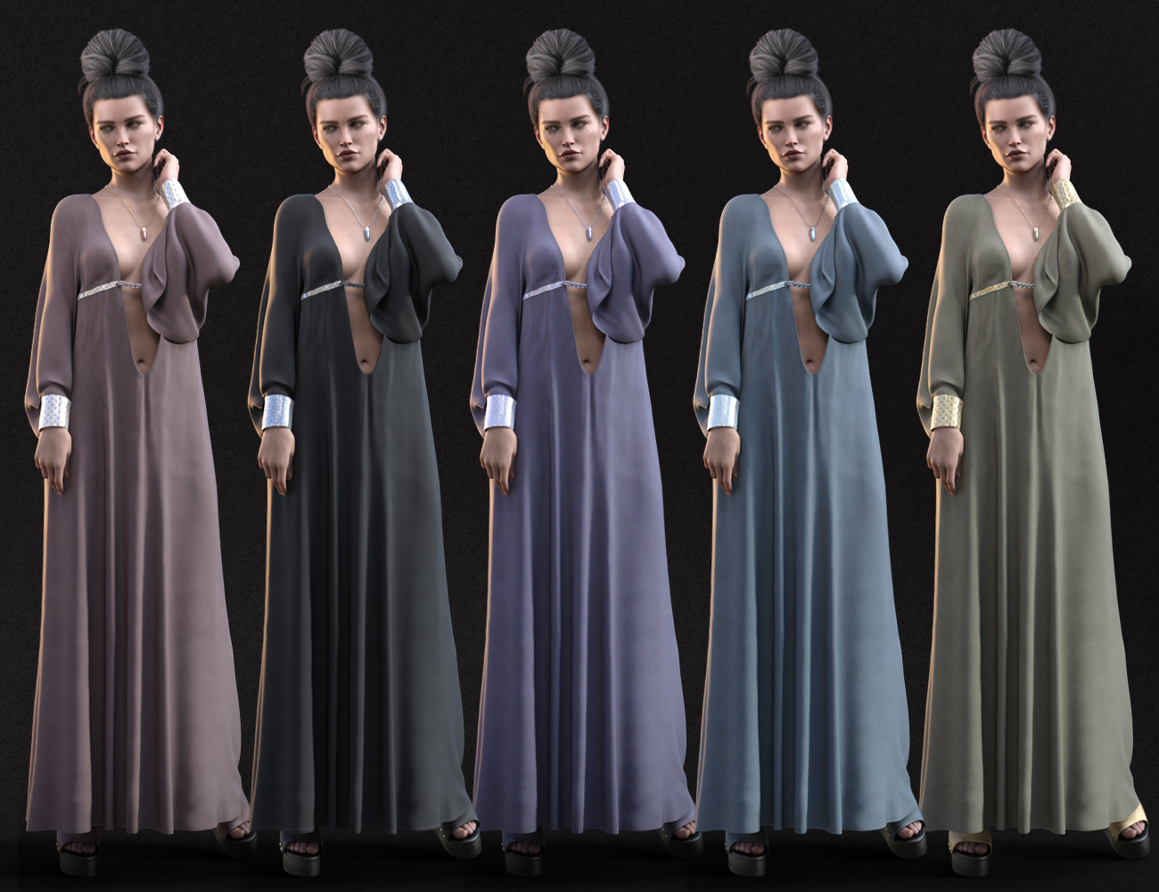 dForce CB Eliza Clothing Set Texture Expansion | Daz 3D