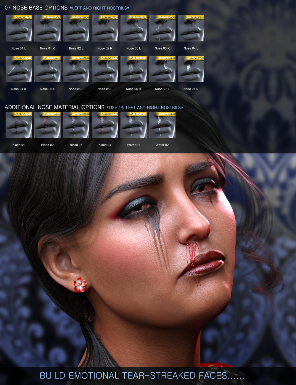 Tear Jerker the Ugly Crying Builder for Genesis 3, 8 and 8.1 Females ...