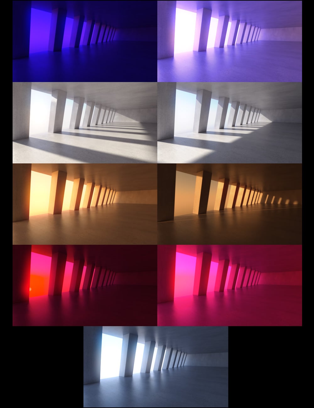 Pillars And Rays Photoshoot | Daz 3D