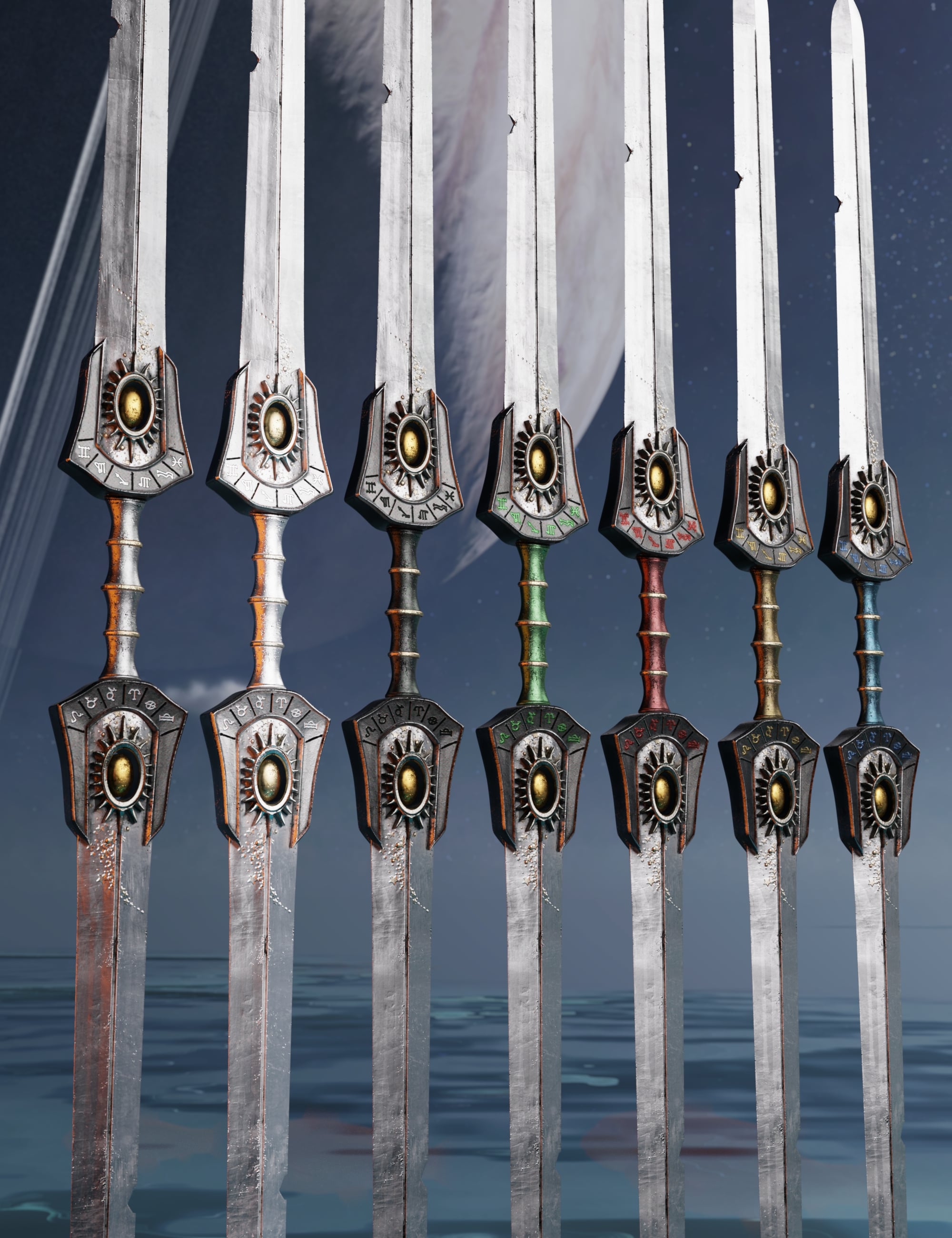 Aquarius Weapons Collection Bundle | Daz 3D