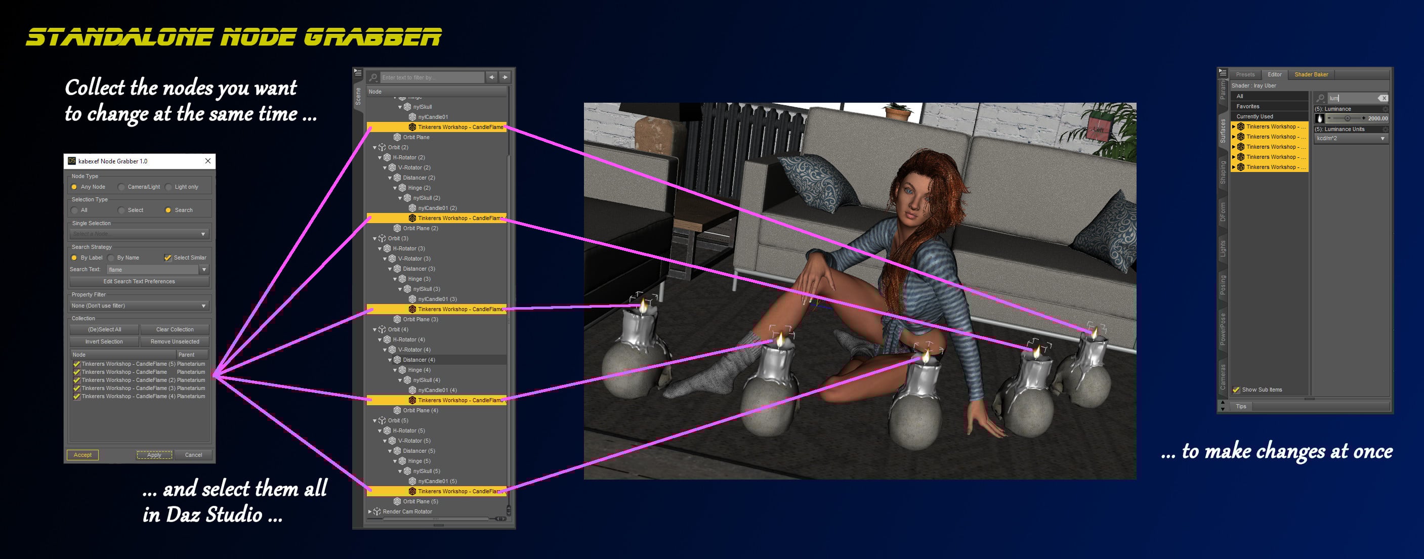 Node Positioner and Grabber | Daz 3D
