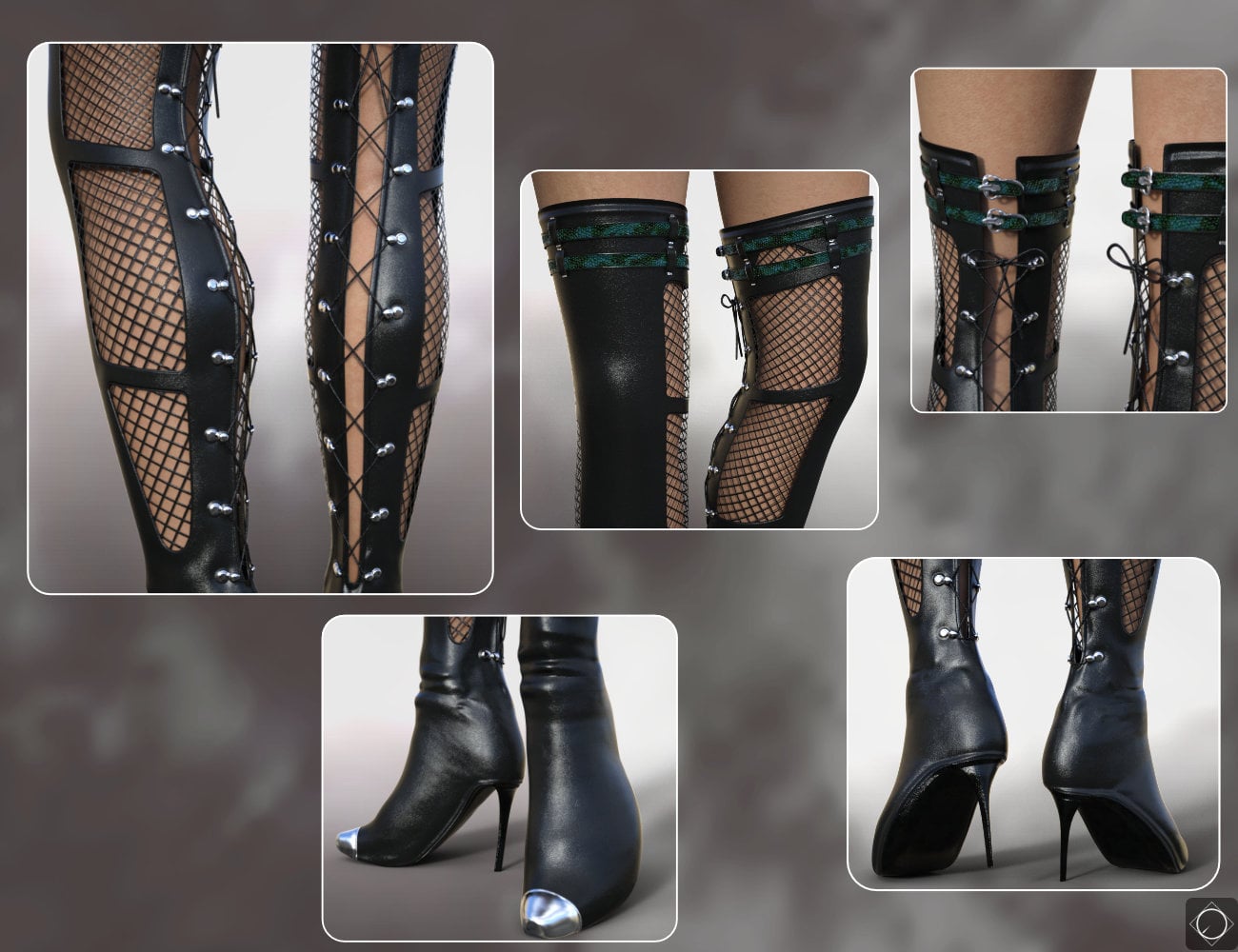 Drow Mercenary Boots for Genesis 8 Females | Daz 3D