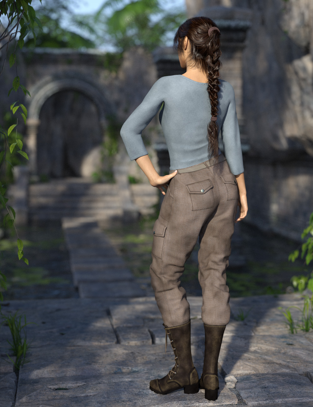 Adventure Hunter Outfit for Genesis 8 and 8.1 Females | Daz 3D