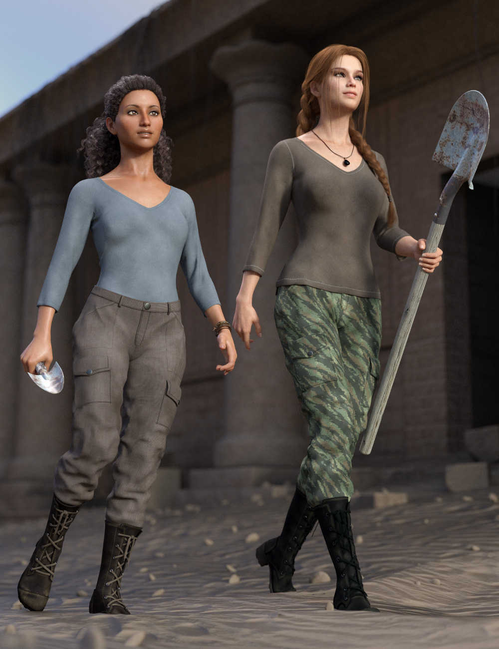 Adventure Hunter Outfit for Genesis 8 and 8.1 Females | Daz 3D