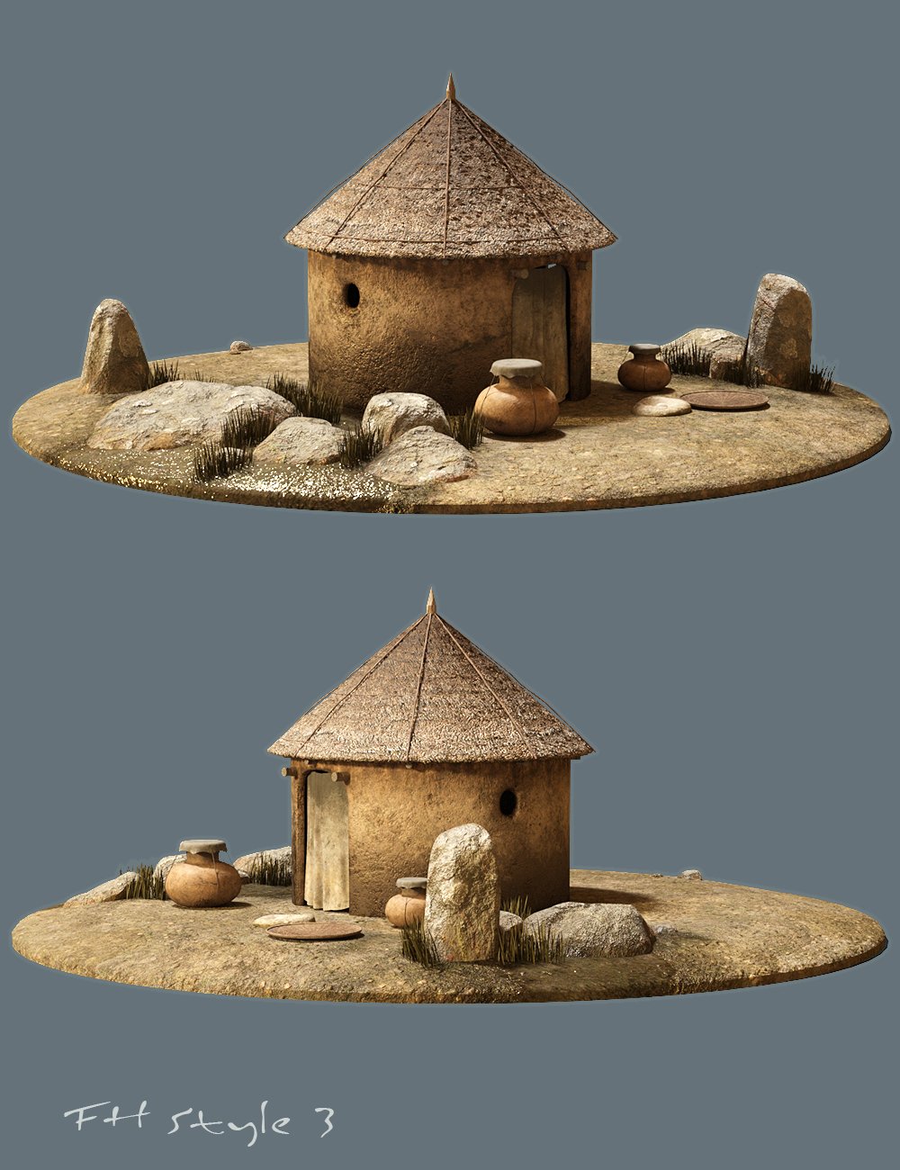 Fantasy Huts | Daz 3D