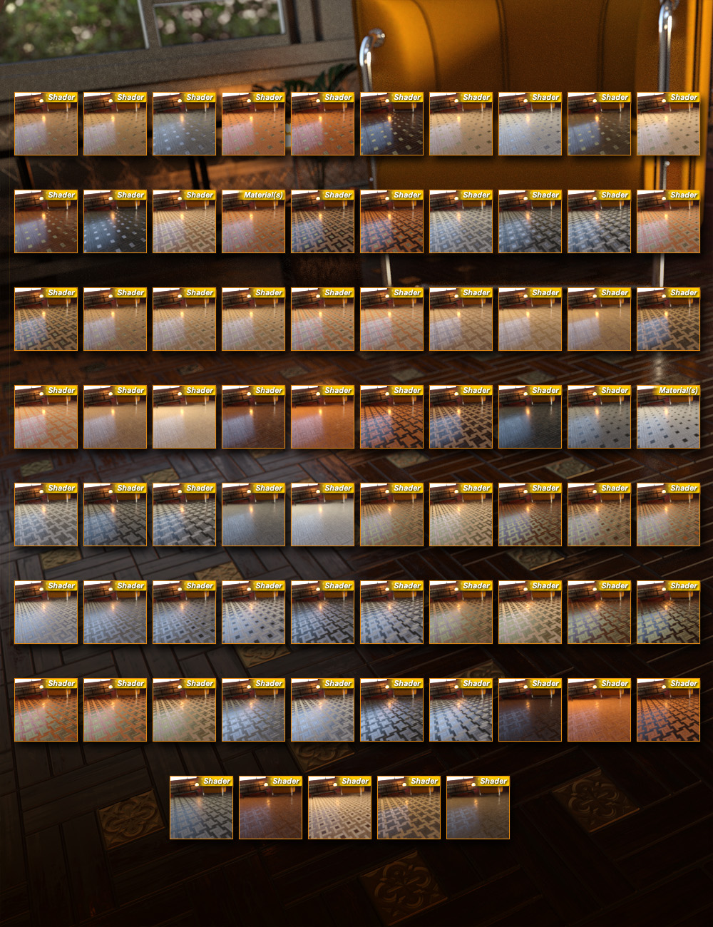 Parquet Flooring Shaders Vol 2 | Daz 3D