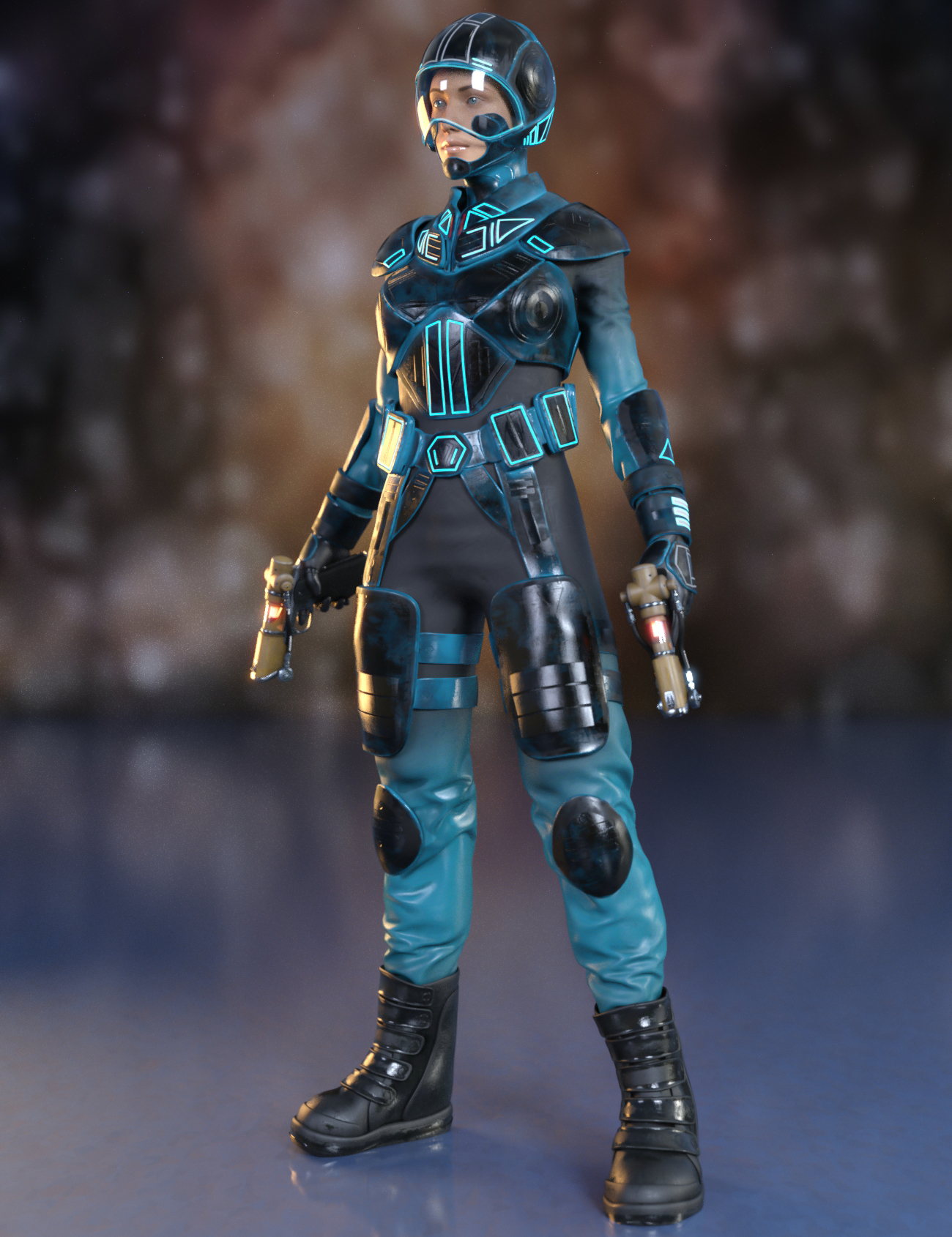 Sci-Fi Heavy Armor for Genesis 8.1 Females | Daz 3D
