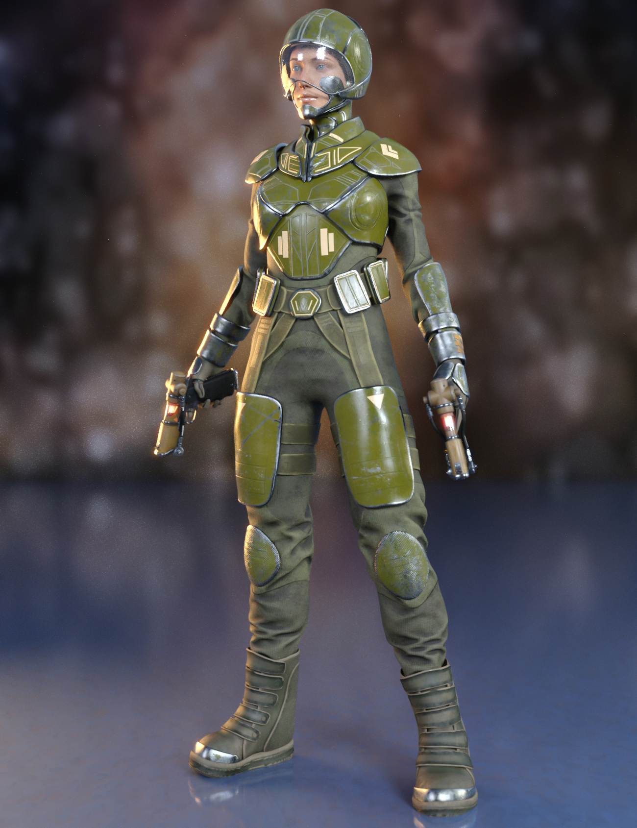 Sci-Fi Heavy Armor for Genesis 8.1 Females | Daz 3D