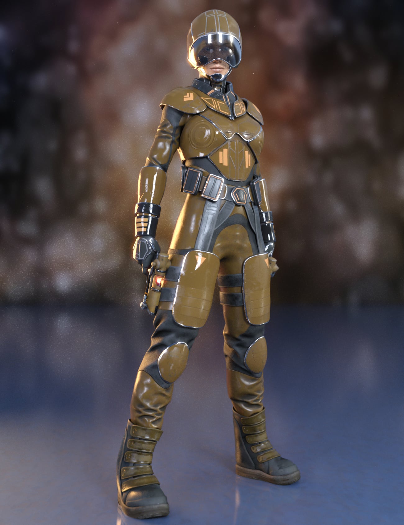 Sci-Fi Heavy Armor for Genesis 8.1 Females | Daz 3D