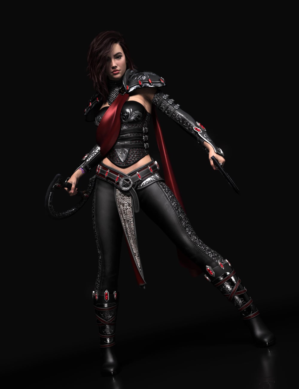 Samarah Shadow Rogue Outfit for Genesis 8.1 Females | Daz 3D