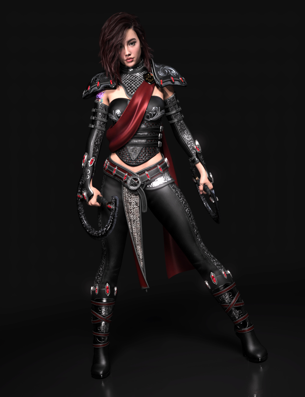 Samarah Shadow Rogue Outfit for Genesis 8.1 Females | Daz 3D
