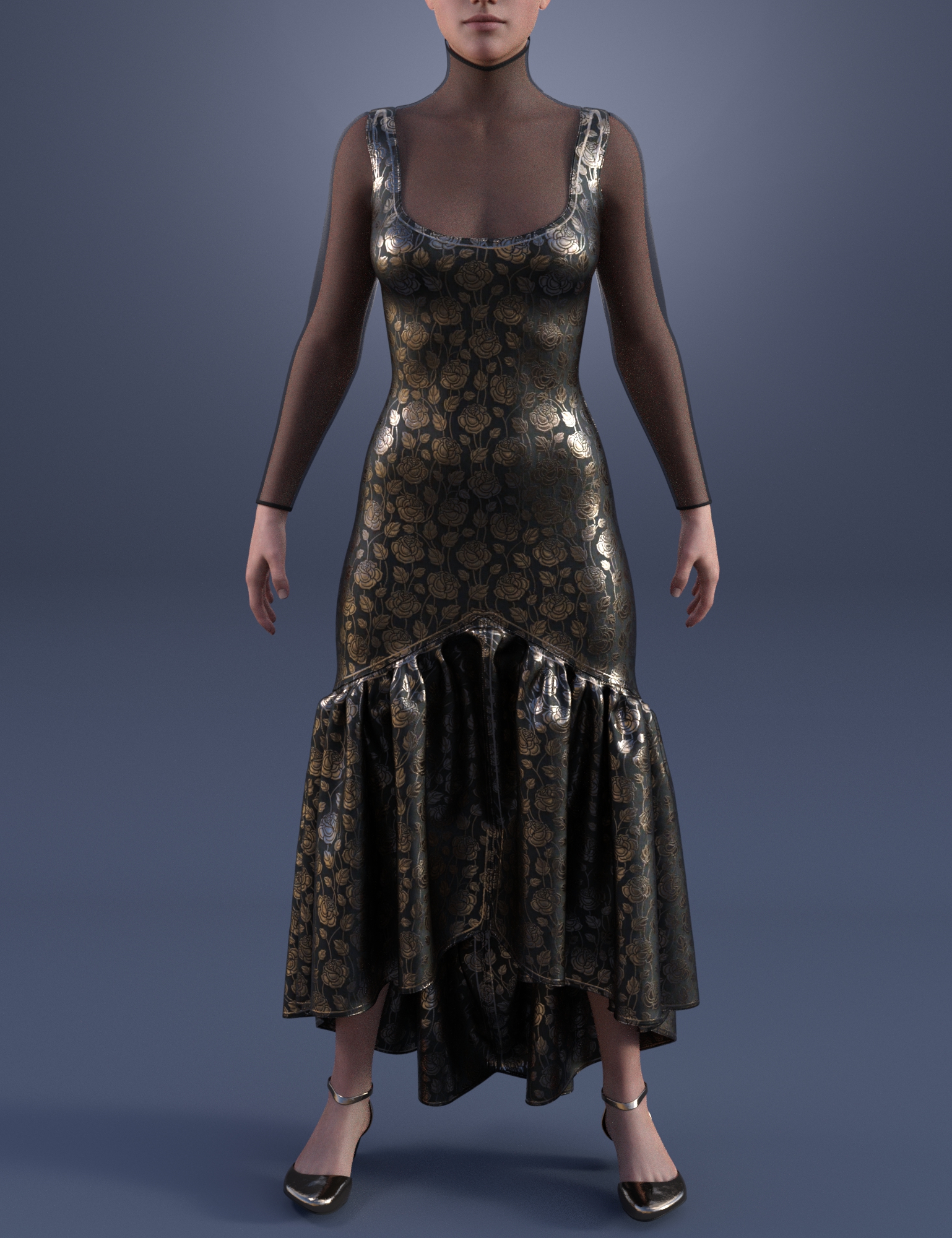 dForce Flared Dress Textures | Daz 3D