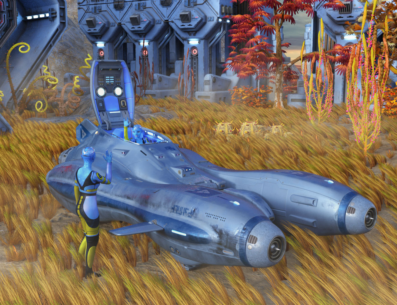 Sci-fi Artifact Jet | Daz 3D