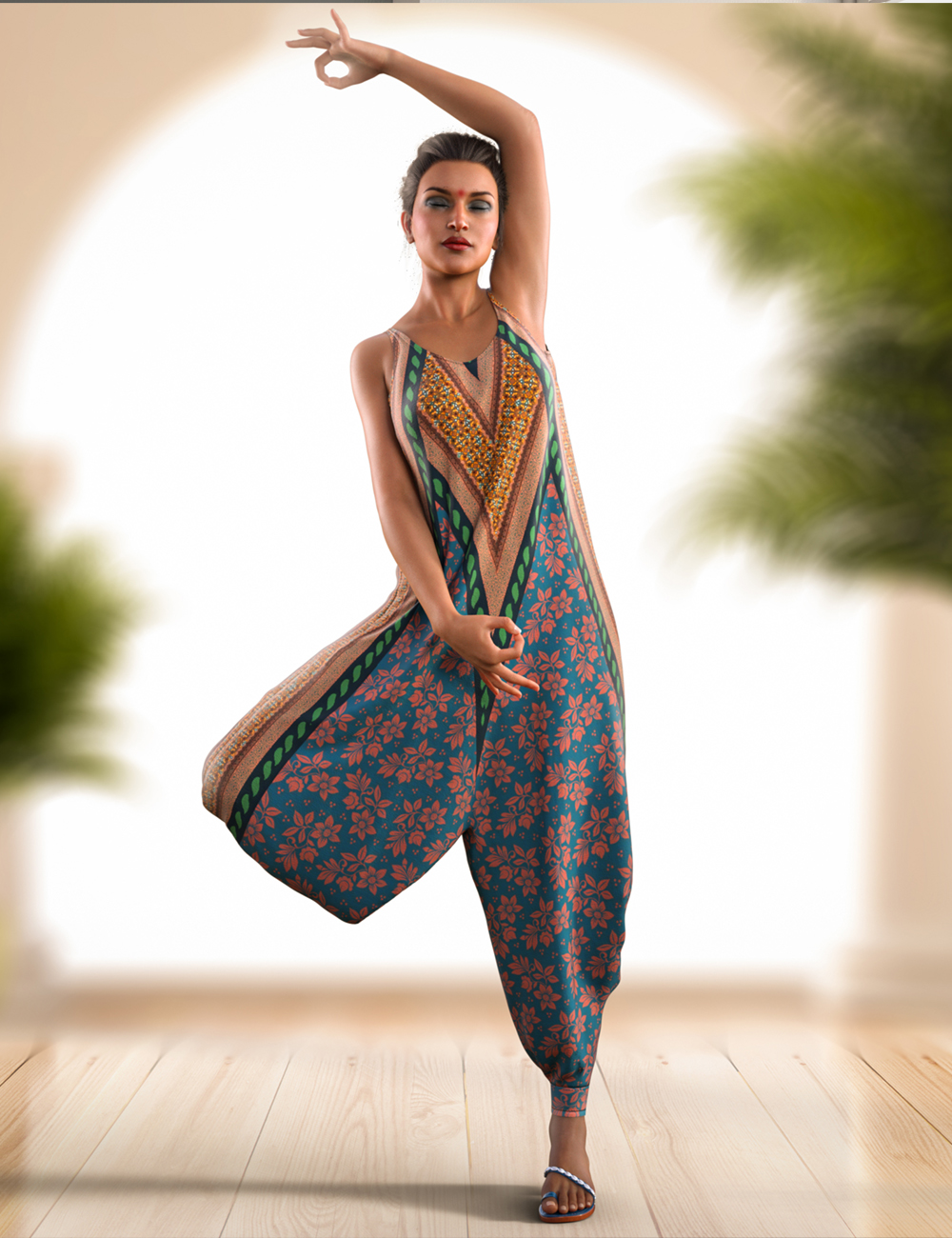 dForce Harem Jumpsuit for Genesis 8 and 8.1 Female | Daz 3D
